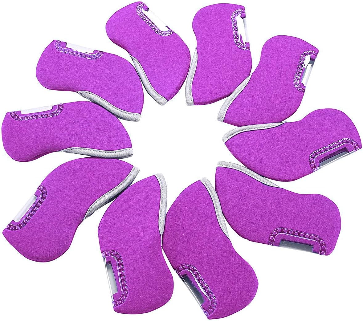 Neoprene Golf Iron Cover See Through Window Head Cover(pack of 10 ...