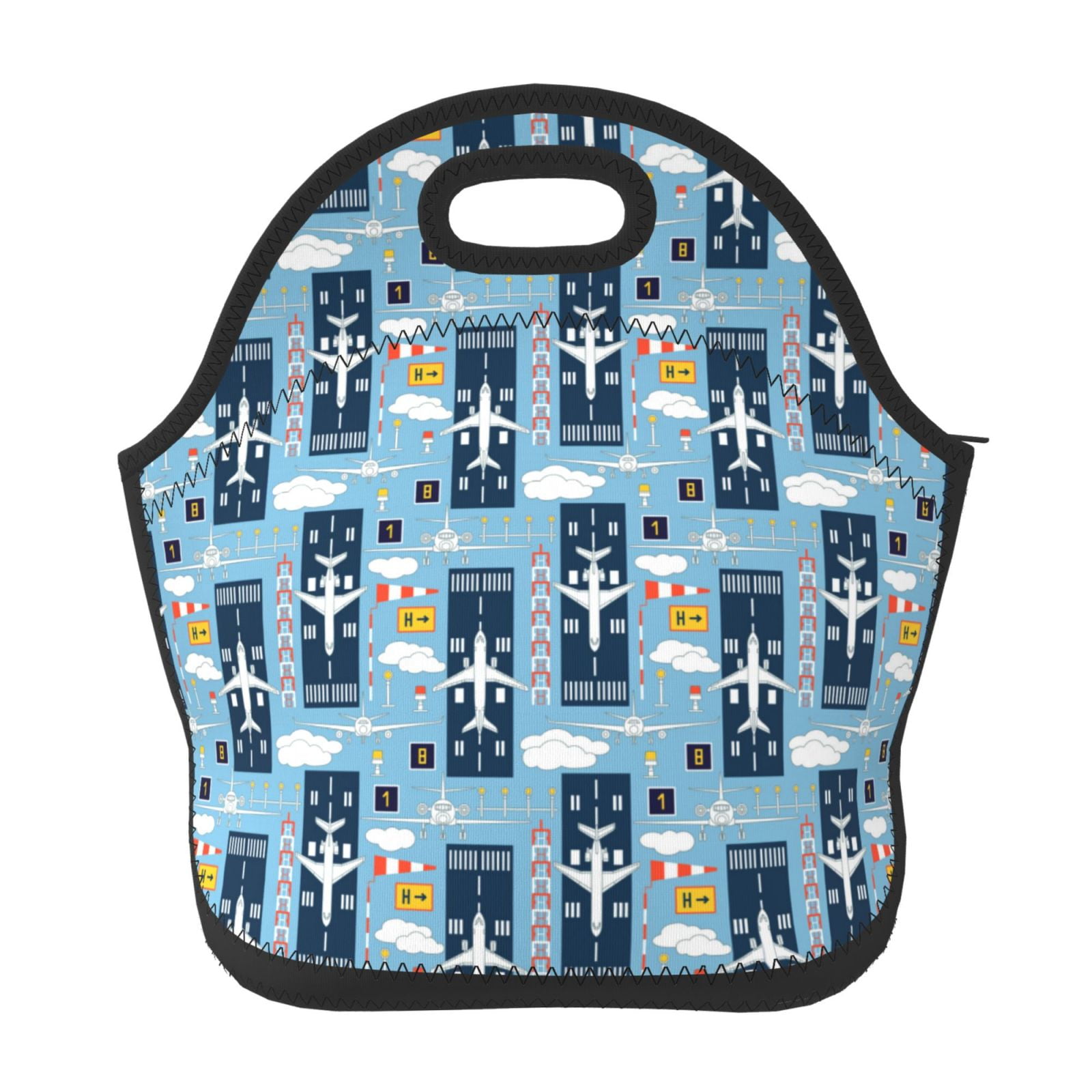 Neoprene Insulated Lunch Bags for Men Women - Airplanes and Aviation ...