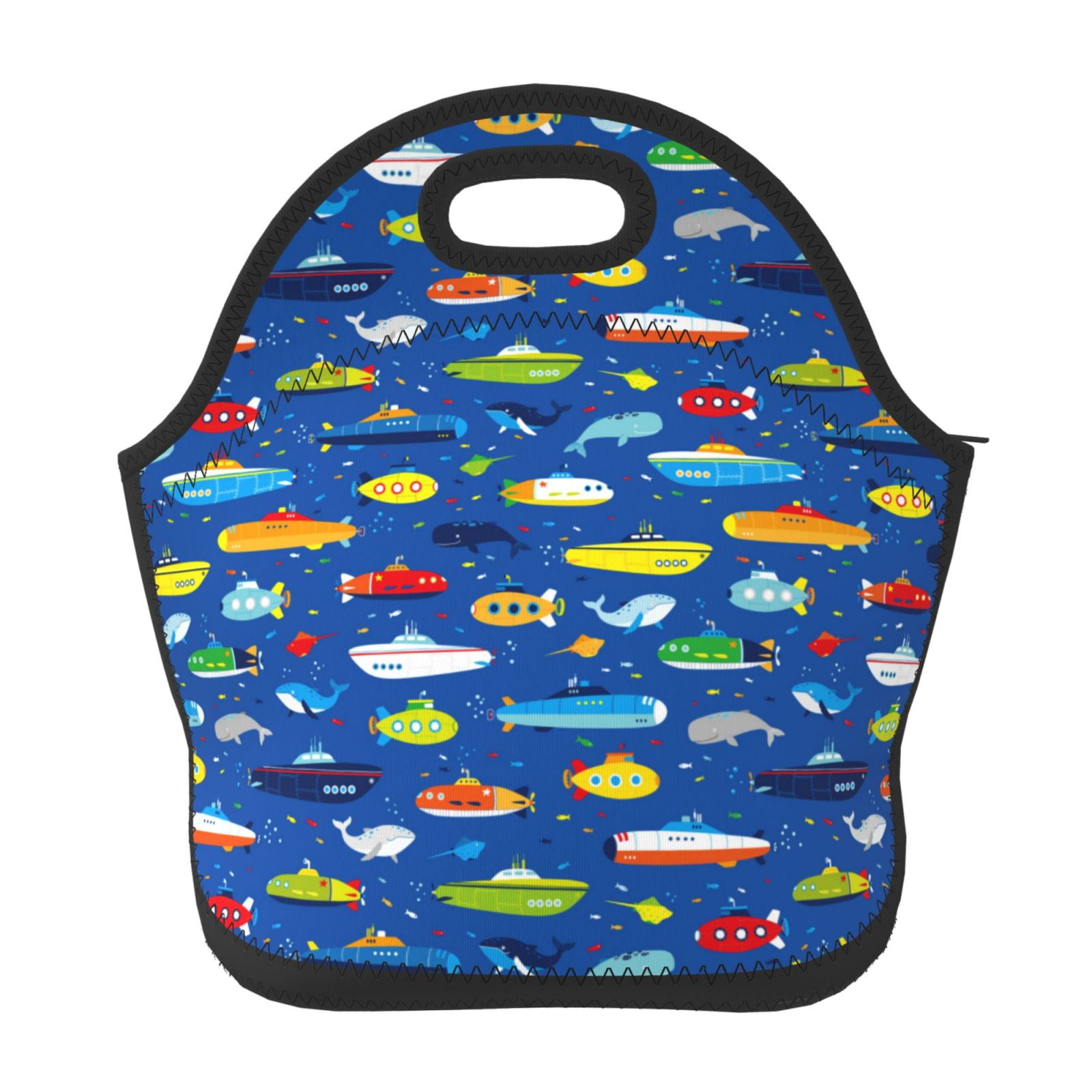 Neoprene Insulated Lunch Bags for Men Women - Submarines And Whales ...