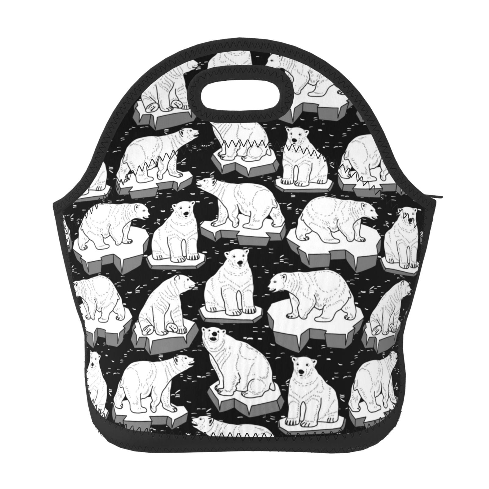 Neoprene Insulated Lunch Bags for Men Women with Zipper - Cute Cartoon ...