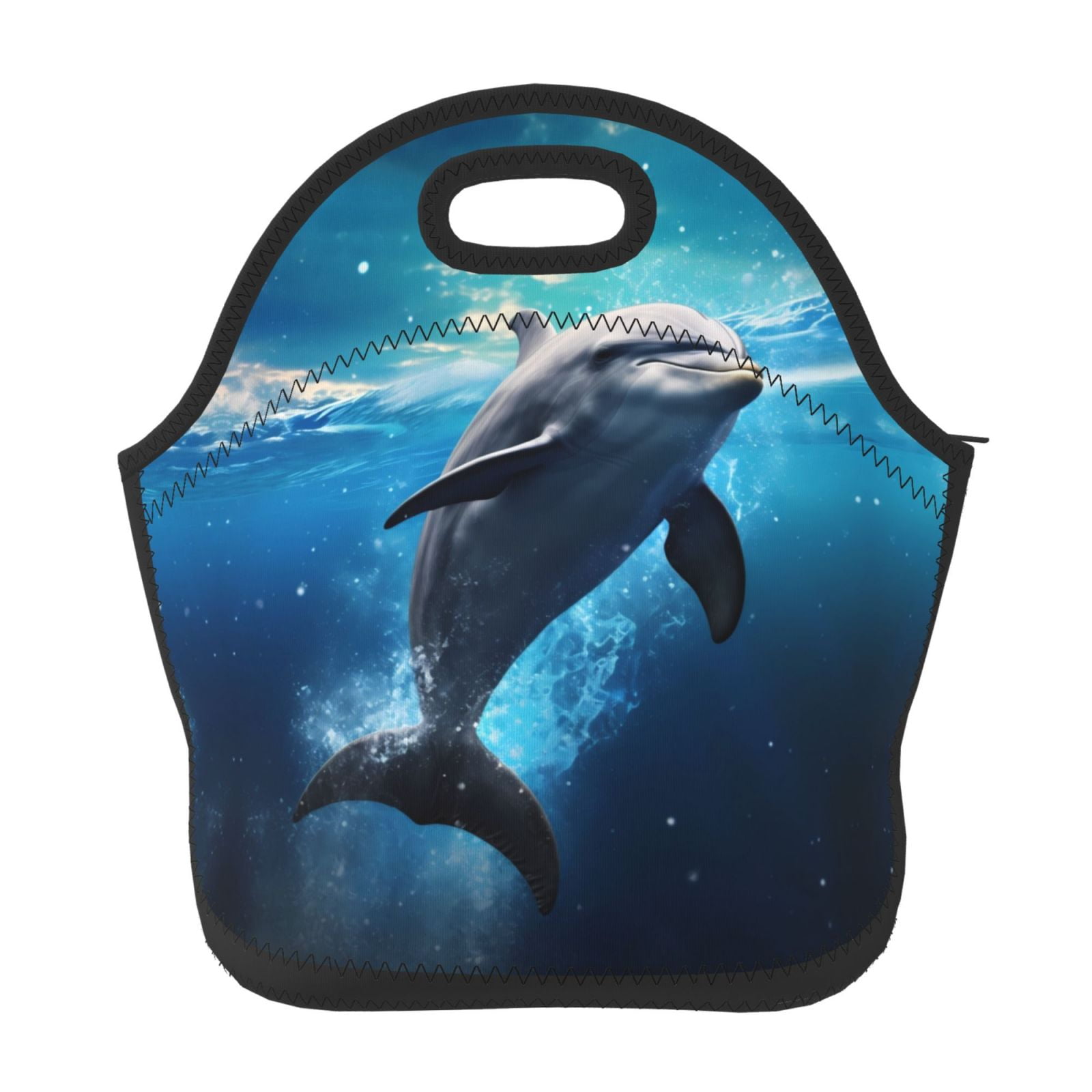 Neoprene Insulated Lunch Bags for Men Women with Zipper - Ice Blue ...