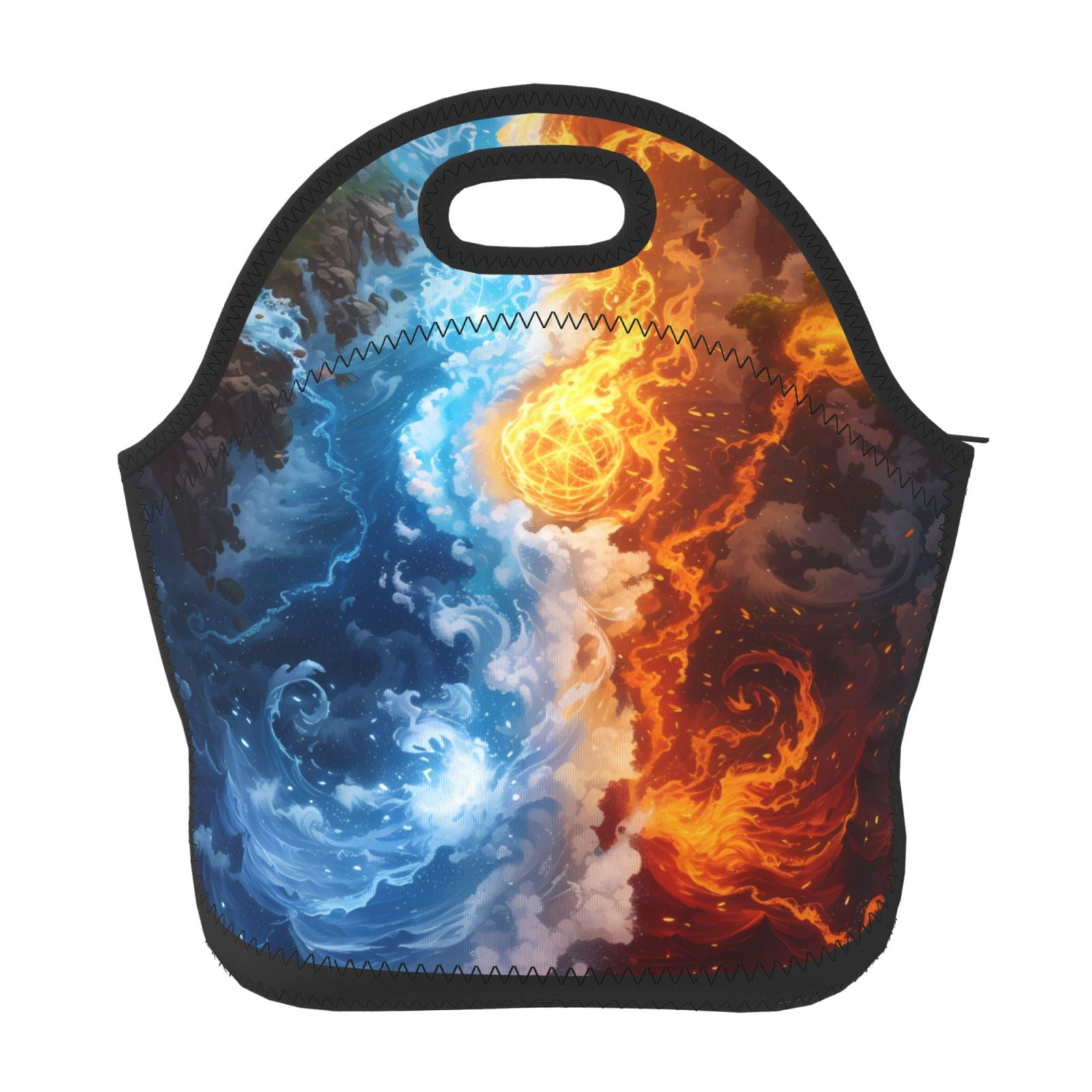 Neoprene Insulated Lunch Bags for Men Women with Zipper - Red and Blue ...