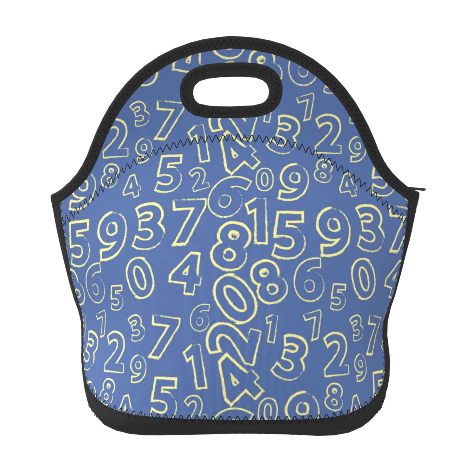 Neoprene Insulated Lunch Bags for Men Women with Zipper - blue math ...