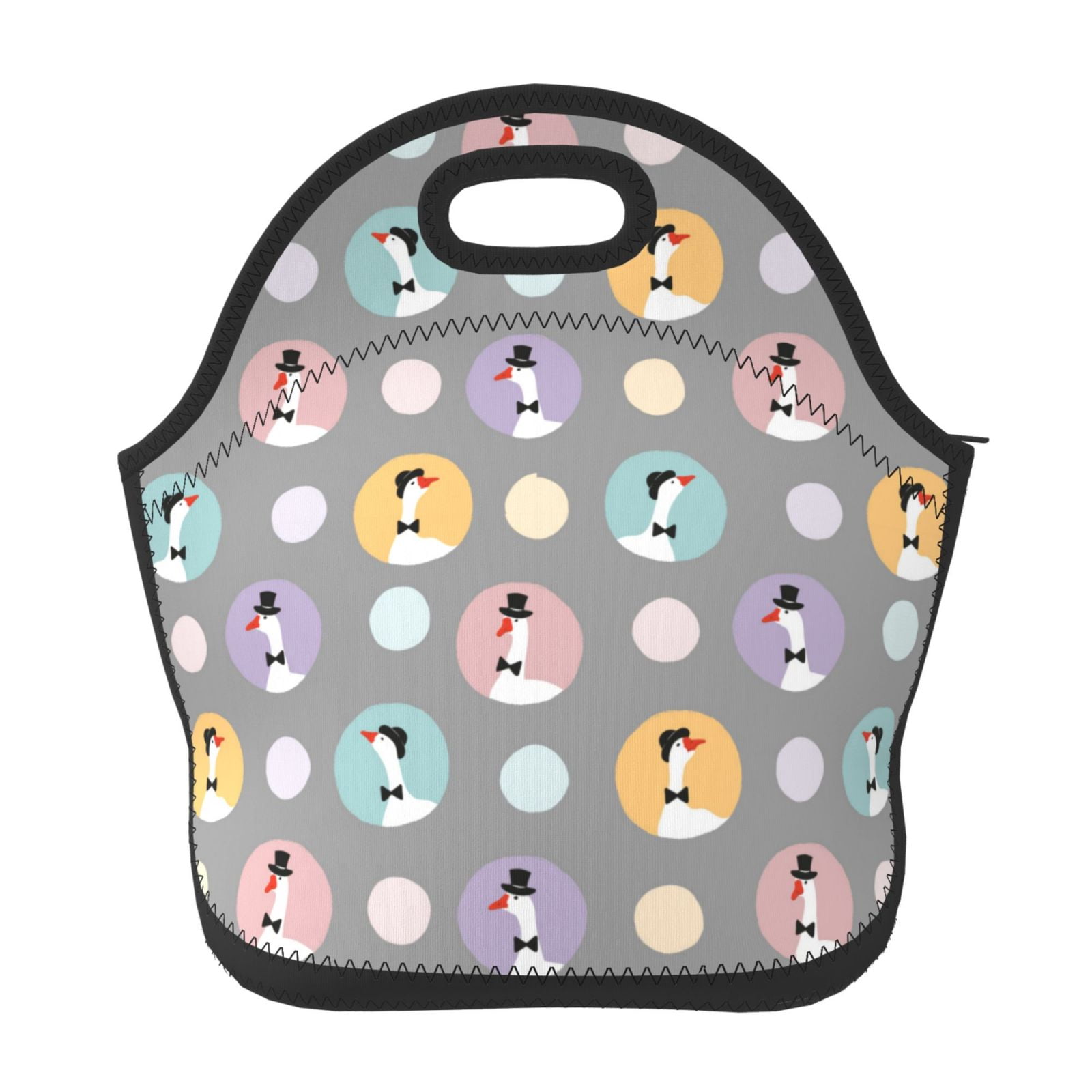 Neoprene Insulated Lunch Bags for Men Women - Cute Geese Water Proof ...