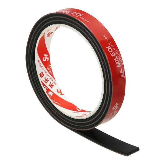 Neoprene Rubber Strips 9/16" x 1/8" x 3.3FT Adhesive Solid Rubber Sheet ...