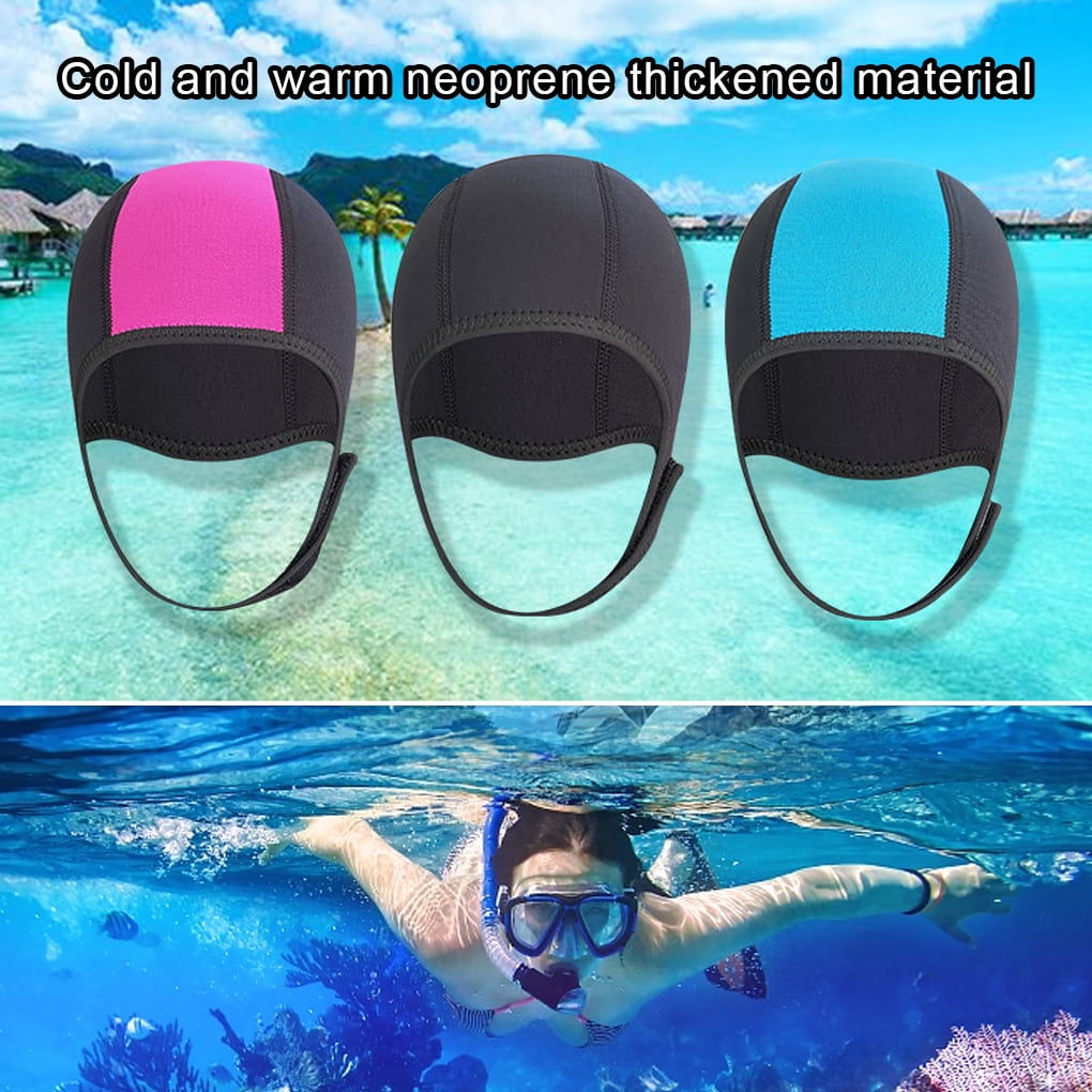 Neoprene Swim Thermal Hood Cap Ear Hat Swimwear Equipment Canoeing Warm ...