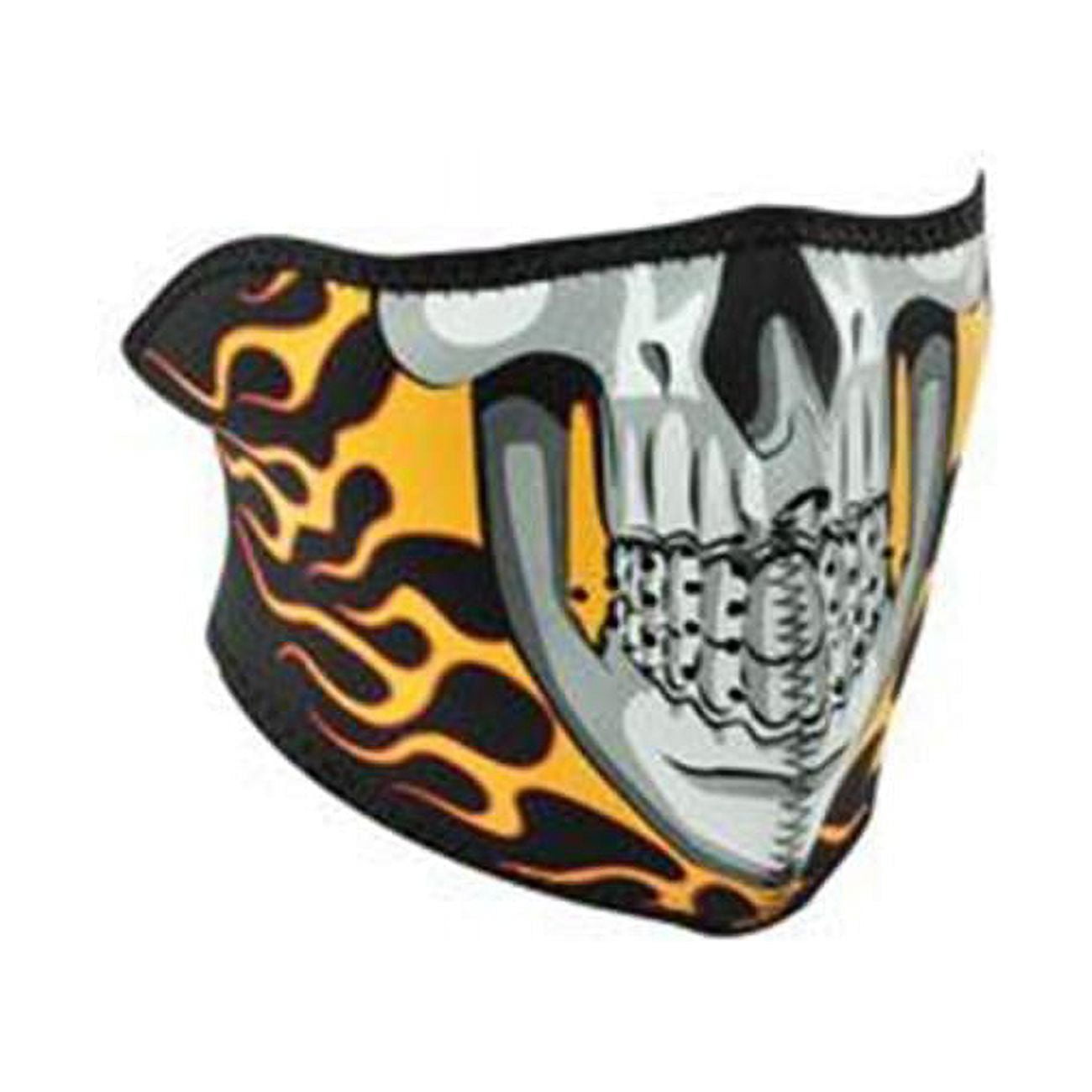 Neoprene half Face Mask Burning Skull - Walmart.com