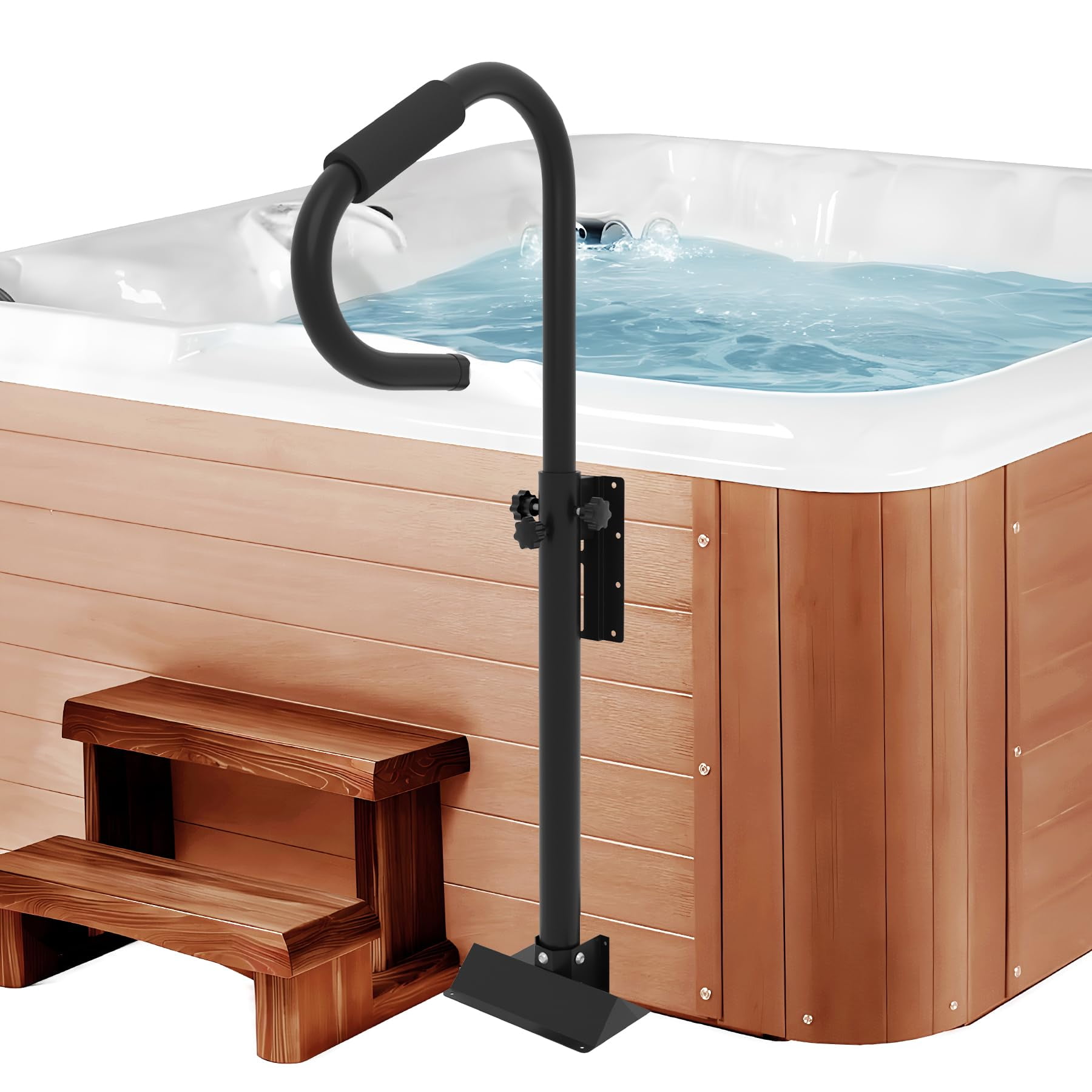 Neorexon Hot Tub Handrails, 38"-58" Adjustable Height SPA Handrail with ...