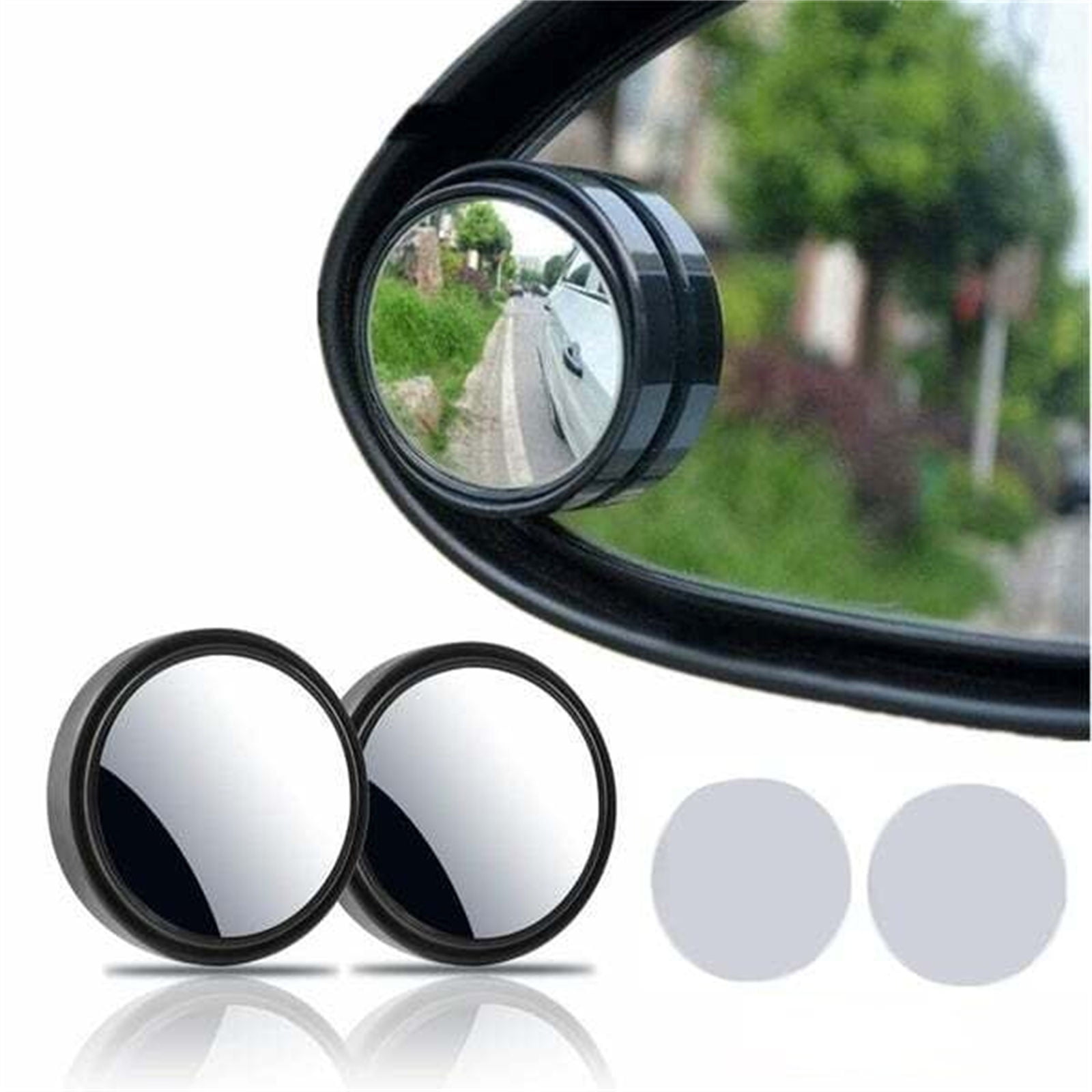 Neorosiri 360° Adjustable Blind Spot Mirror for Cars - Round Real Glass ...
