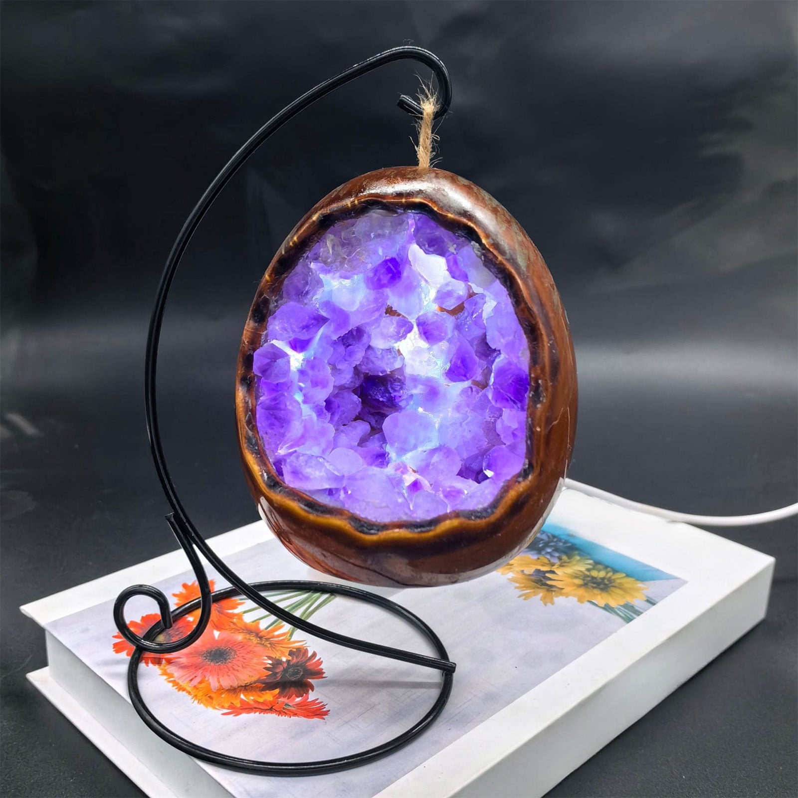 Neorosiri Cave Table Lamp Dinosaur Egg Bedroom Exquisite Cute LED Night ...