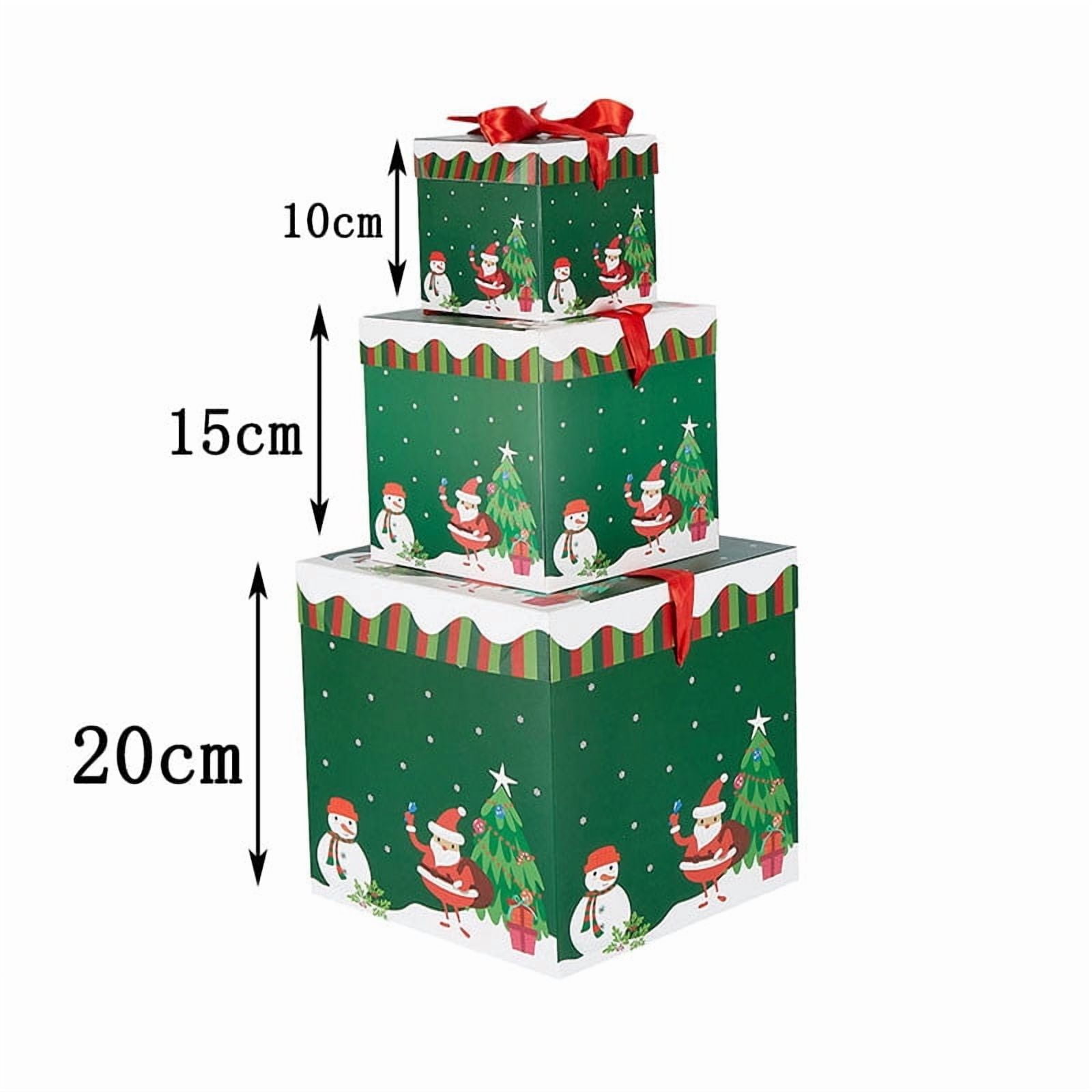 Neorosiri Christmas Decorative Gift Box Set - Stacking Gift Boxes for ...