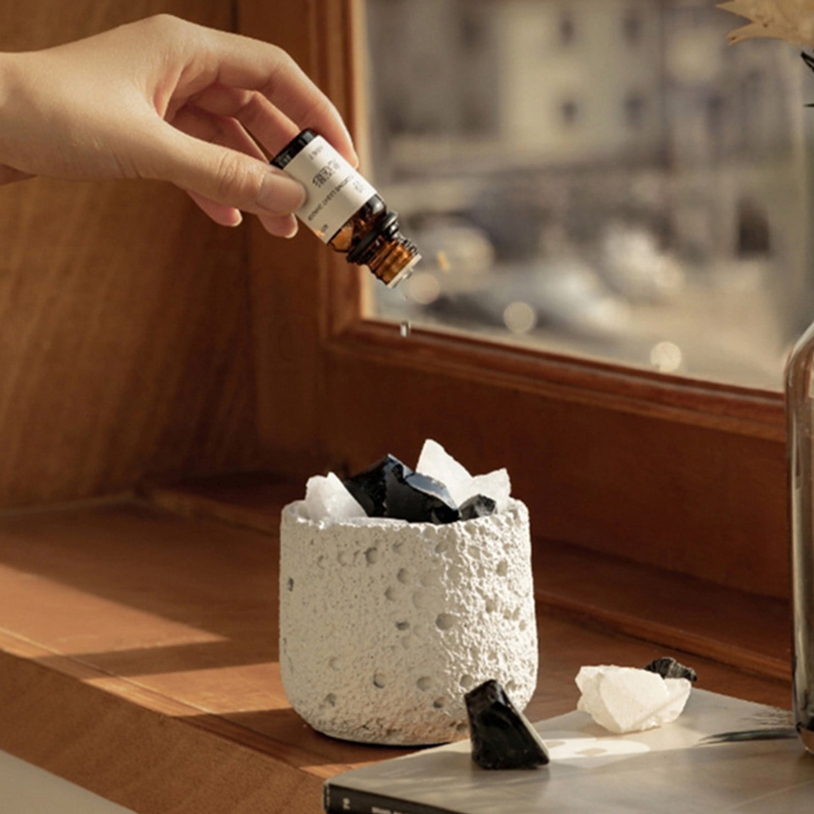 Neorosiri Crystal Perfume Stone Aromatherapy – Long-Lasting Non-Fire ...