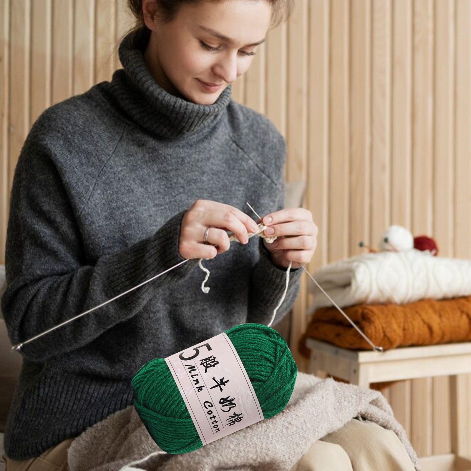 Neorosiri Five Strands Milk Cotton Yarn – Gradient Dyed Hand-Woven Wool ...