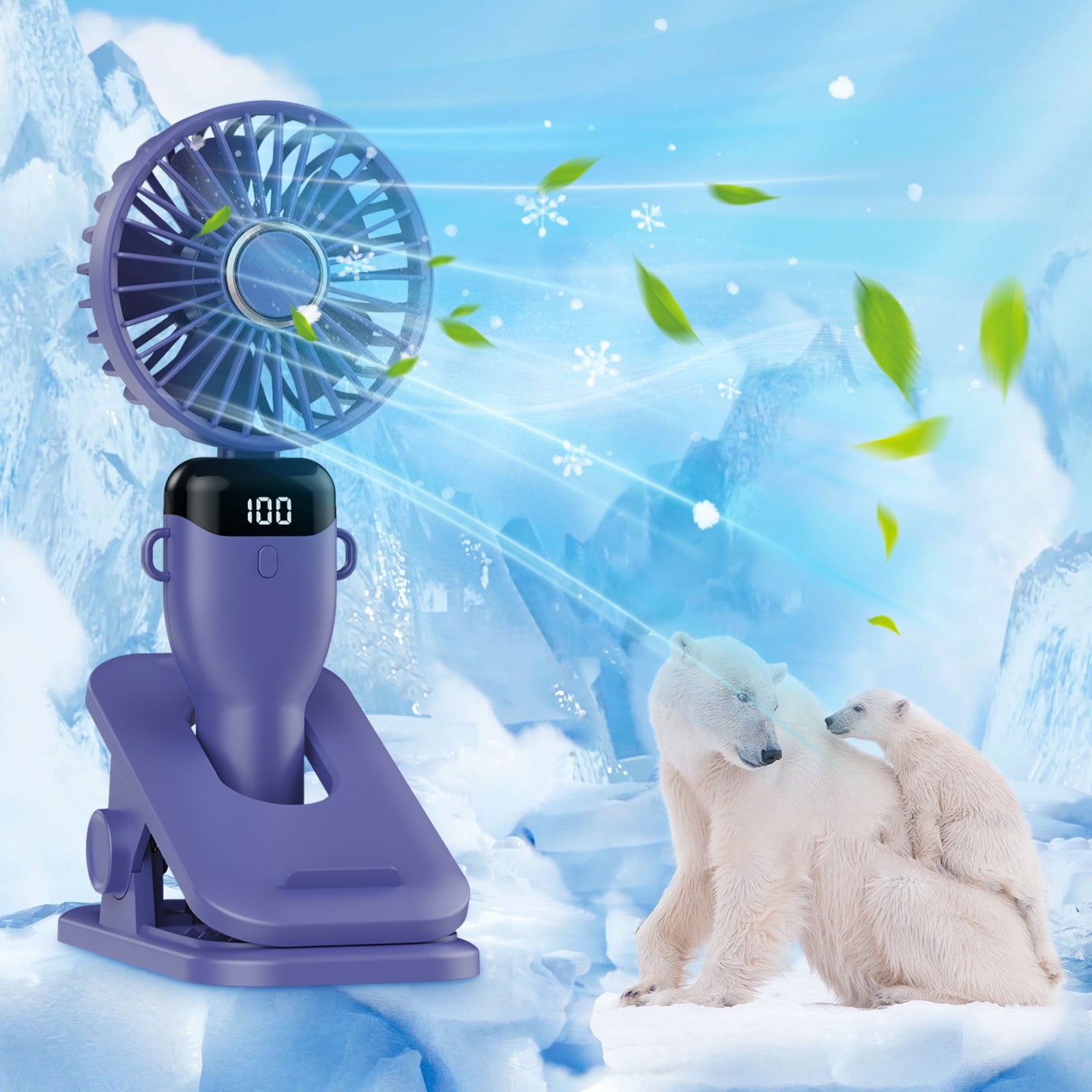 Neorosiri Handheld USB Fan with Adjustable Wind Speeds, Long Battery ...