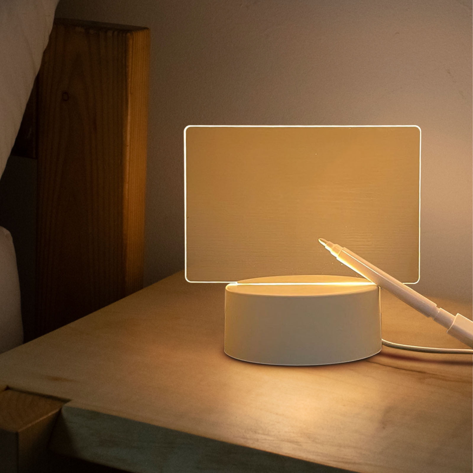 Neorosiri Luminous Writing Board Acrylic Notepad Desk Lamp with LED ...