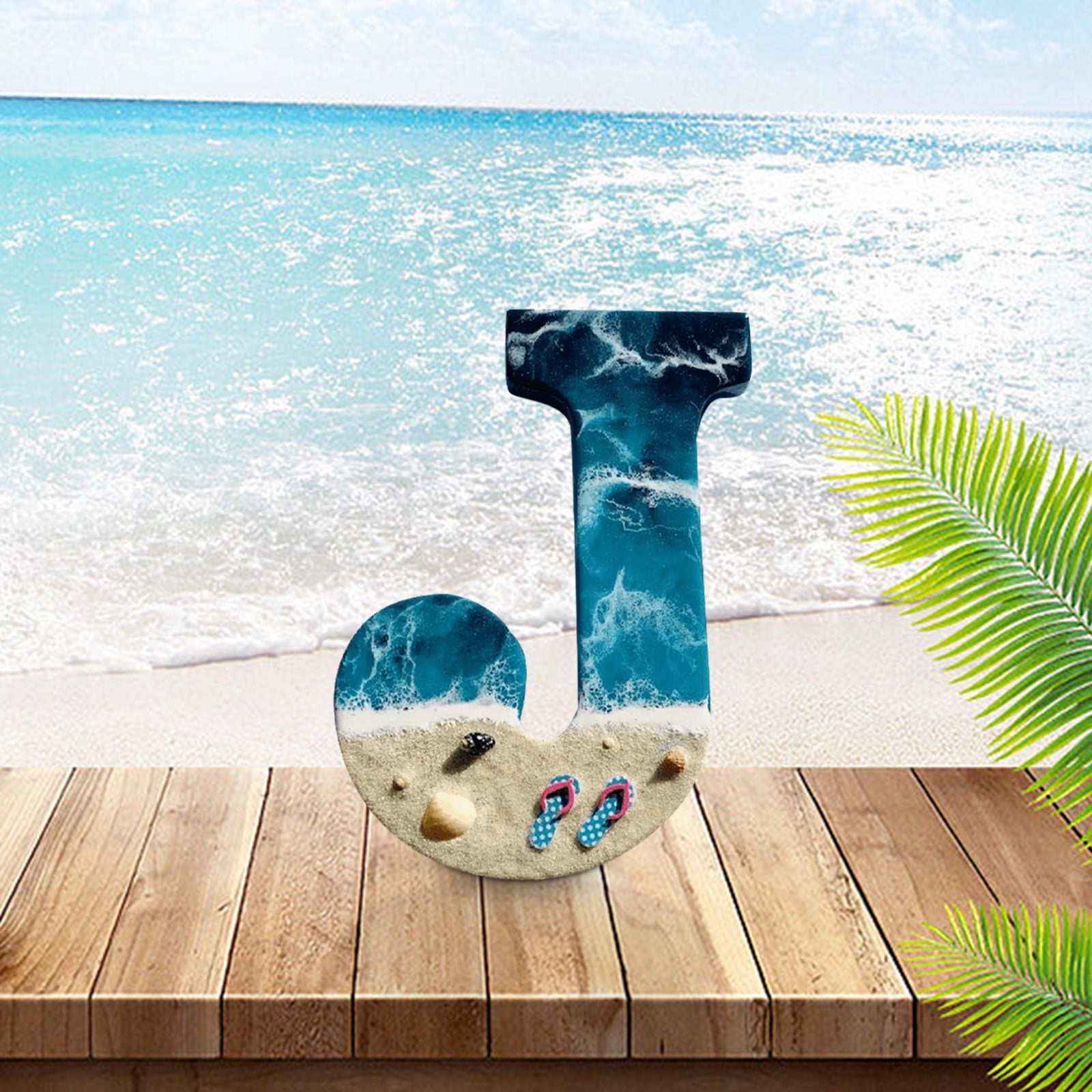 Neorosiri Standing Beach Resin Letters – Coastal-Inspired Beach-Themed ...