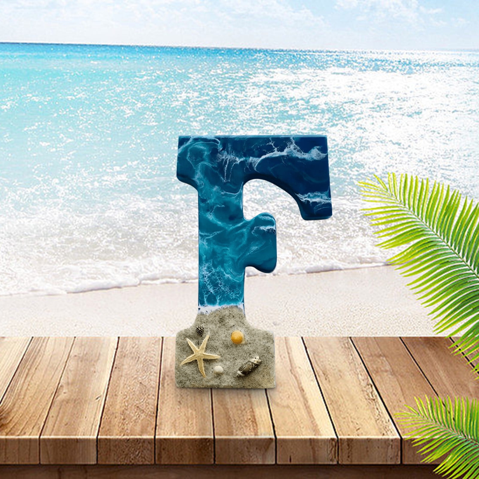 Neorosiri Standing Beach Resin Letters – Coastal-Inspired Beach-Themed ...