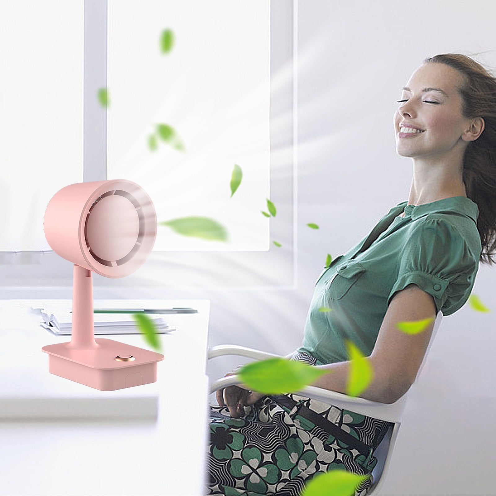 Neorosiri USB Rechargeable Folding Desk Fan: Silent Bladeless Design ...