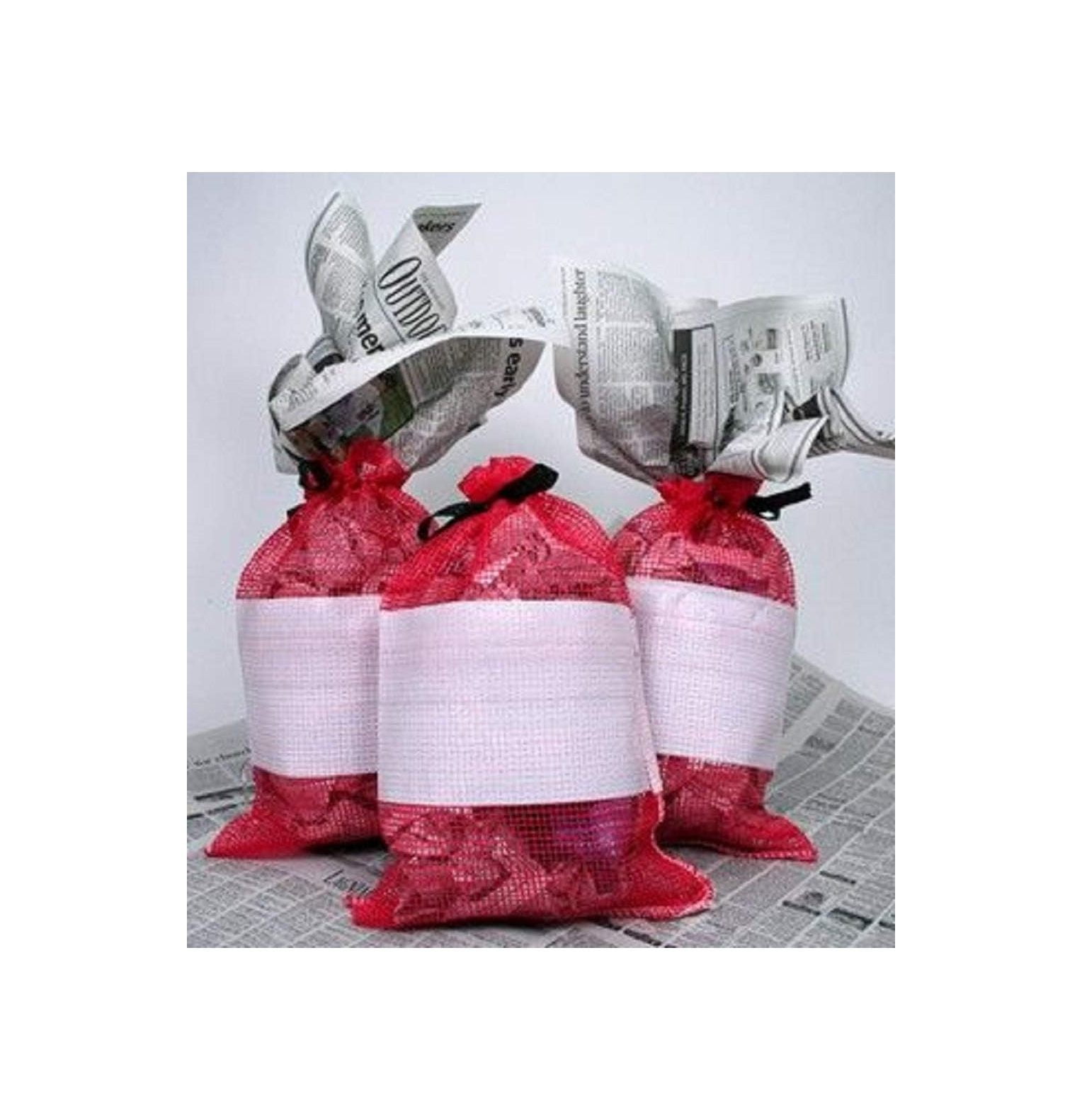 Red Mesh (Small) Centerpiece Decor Crawfish Sack Sacks Set of 3 Three ...
