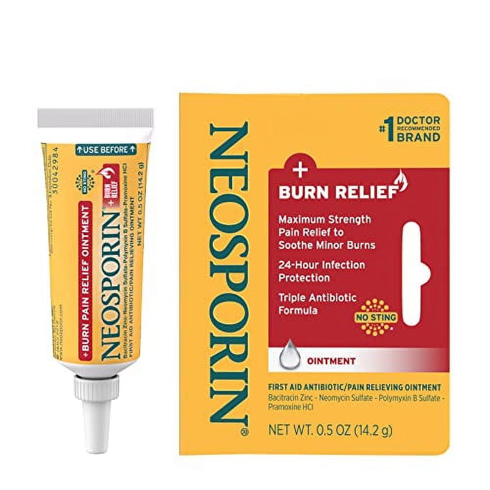 Neosporin Dual Action Burn Relief & First-Aid Antibiotic Ointment for ...