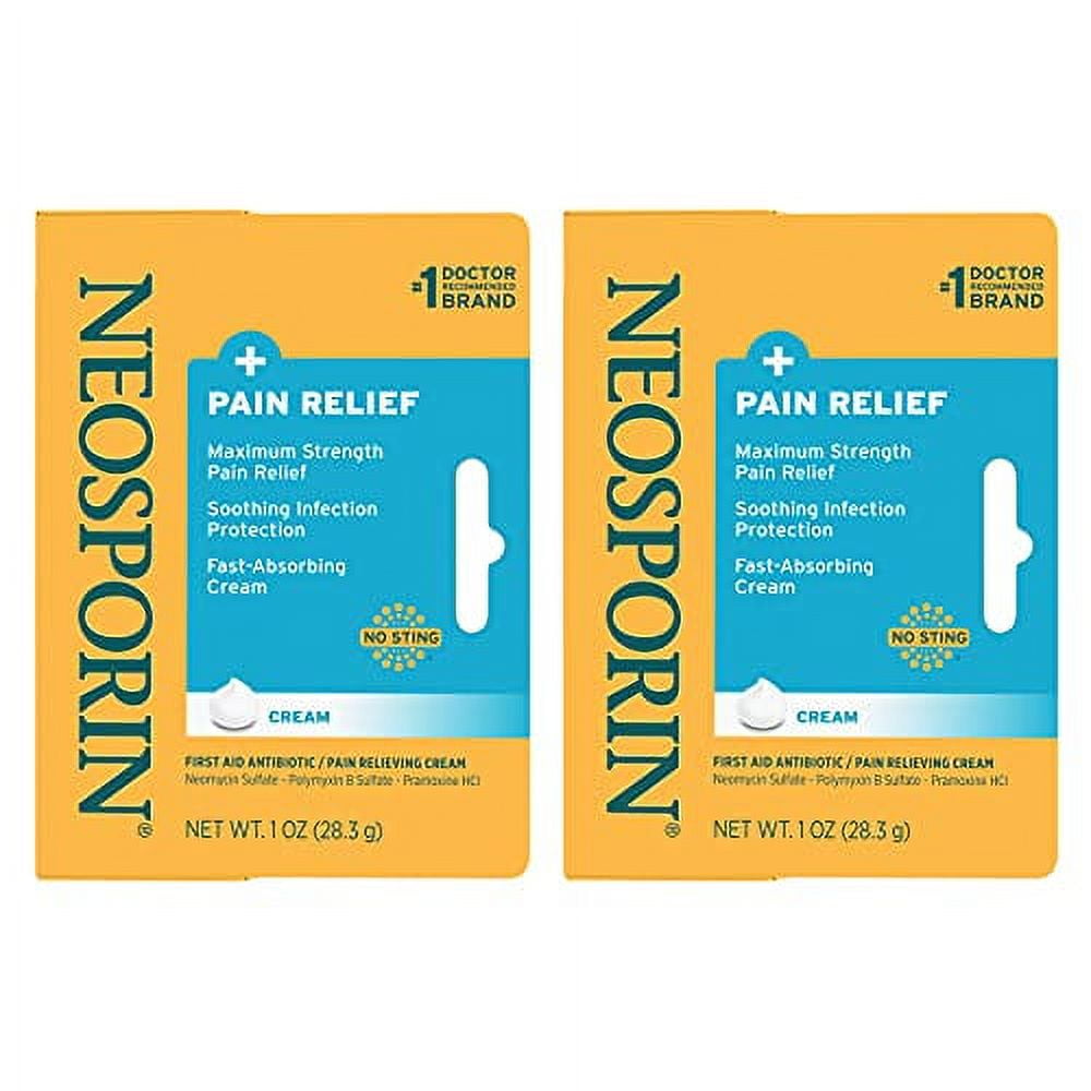 Neosporin + Maximum-Strength Pain Relief Dual Action Cream, First Aid ...