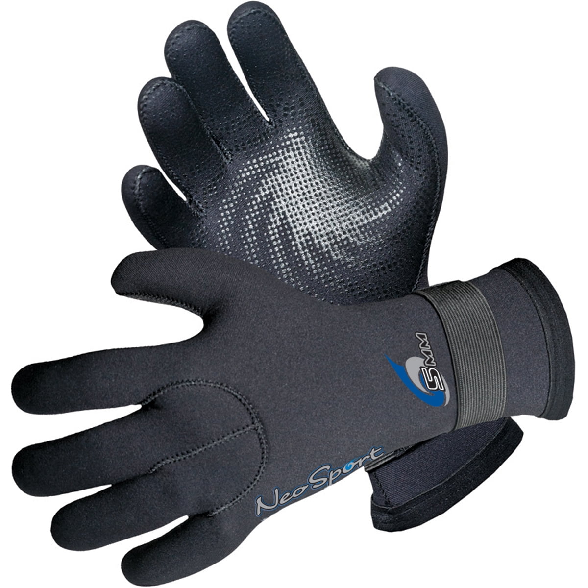 NeoSport 5mm 5 Finger Hook and Loop Dive Gloves - Walmart.com