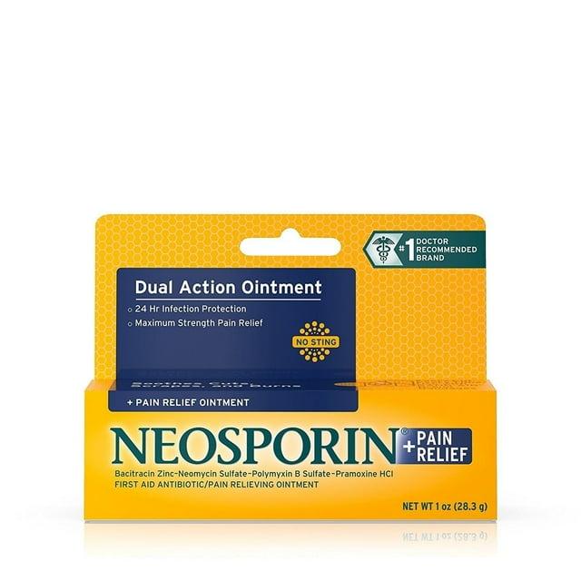 Neosporin Maximum Strength Dual Action Pain Relief Ointment, No Sting ...