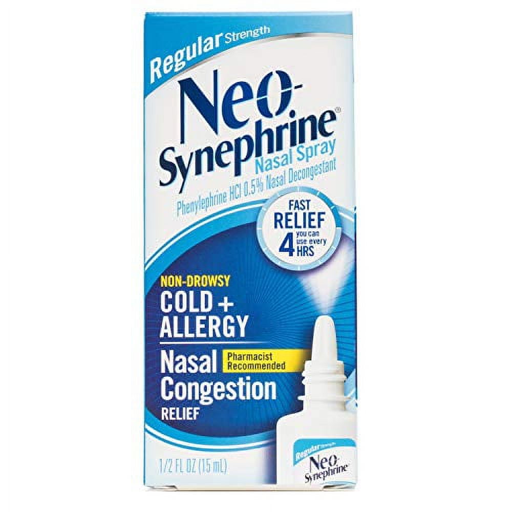 Neosynephrine Regular Strength Nasal Spray, 0.5 Fl Oz - Medicine for ...