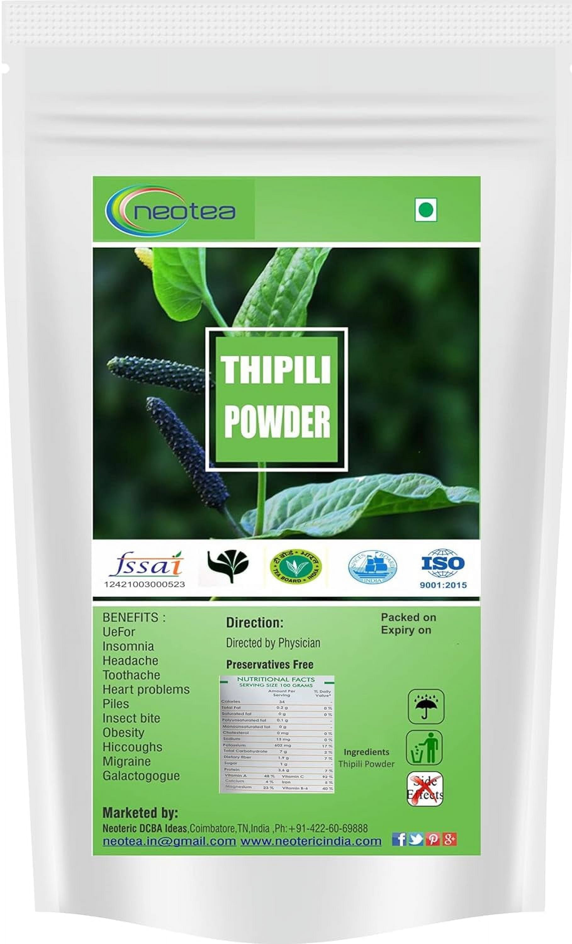 Neotea Long Pepper Pipli Tippili Kandan Lippili Piper Longum Powder ...