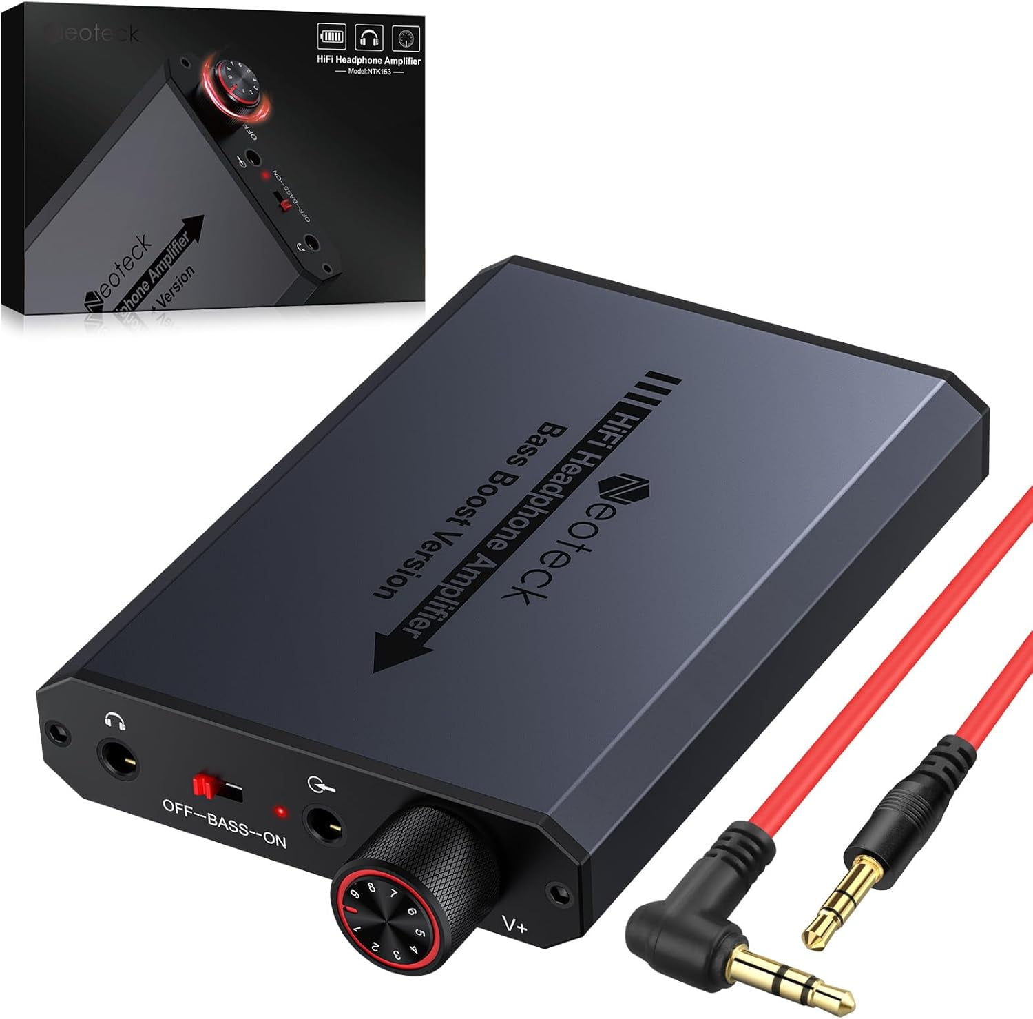 Neoteck 3.5mm Headphone Amp with Bass Boost Portable HiFi Headphone ...