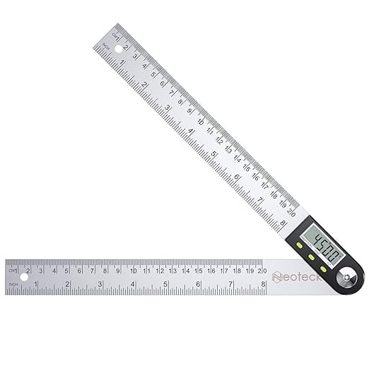 Neoteck Digital Angle Finder Ruler 8 inch/200mm Stainless Steel Digital ...