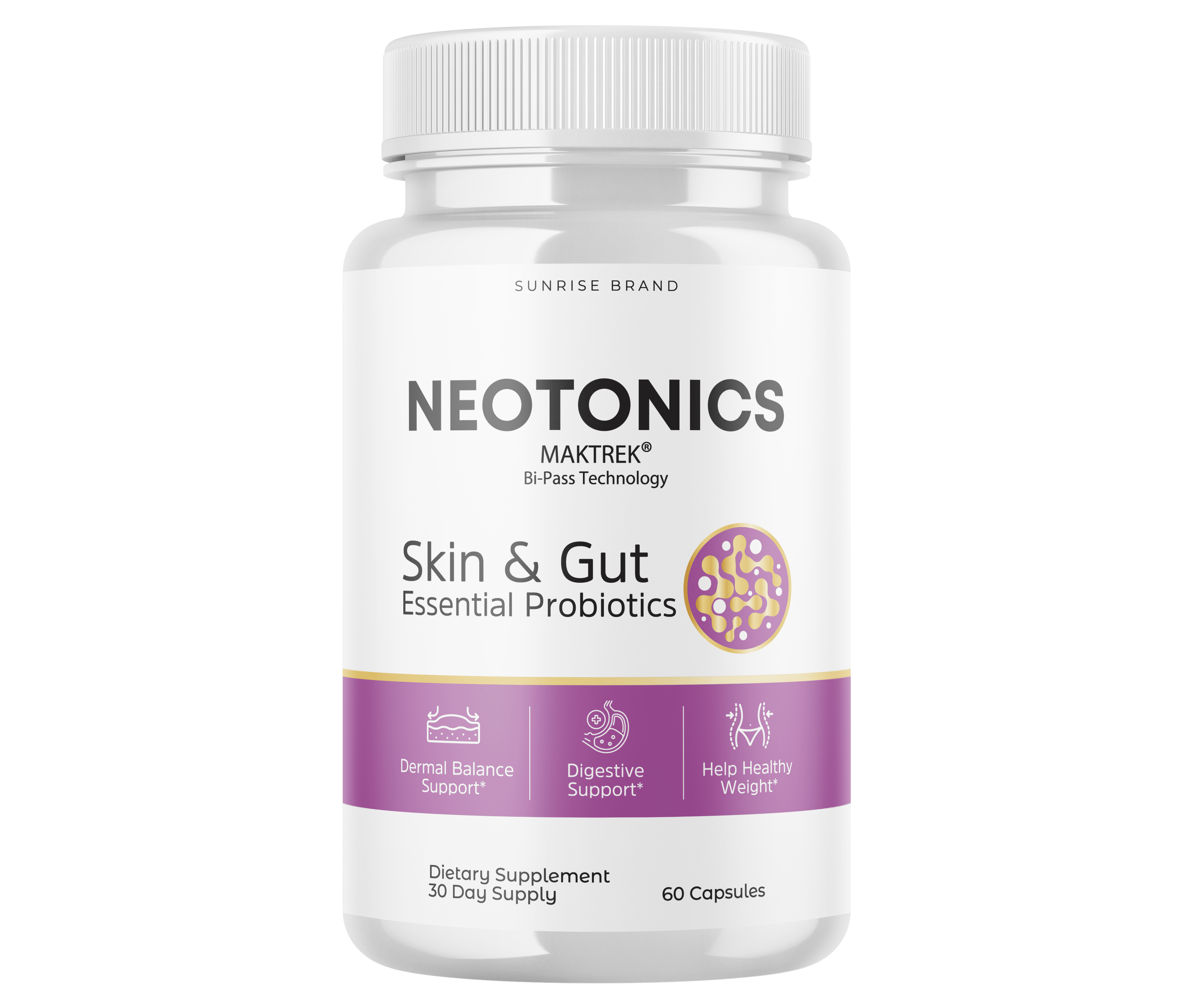 Neotonics, Neotonics Skin & Gut, Neotonics Probiotics - 60 Capsules ...