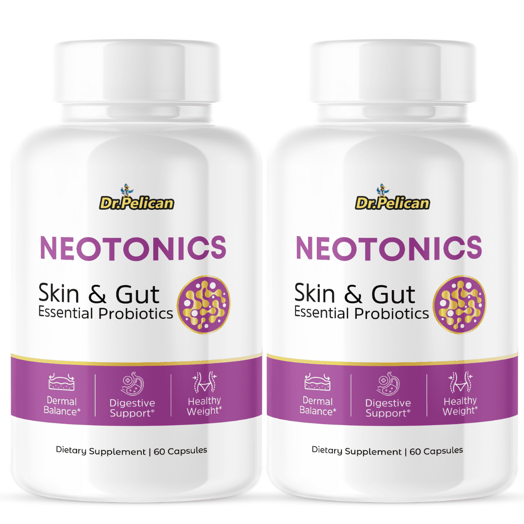 Neotonics- Skin & Dermal Support/Digestive Support- 2 Bottles- 120 Capsules - Dr. Pelican ...