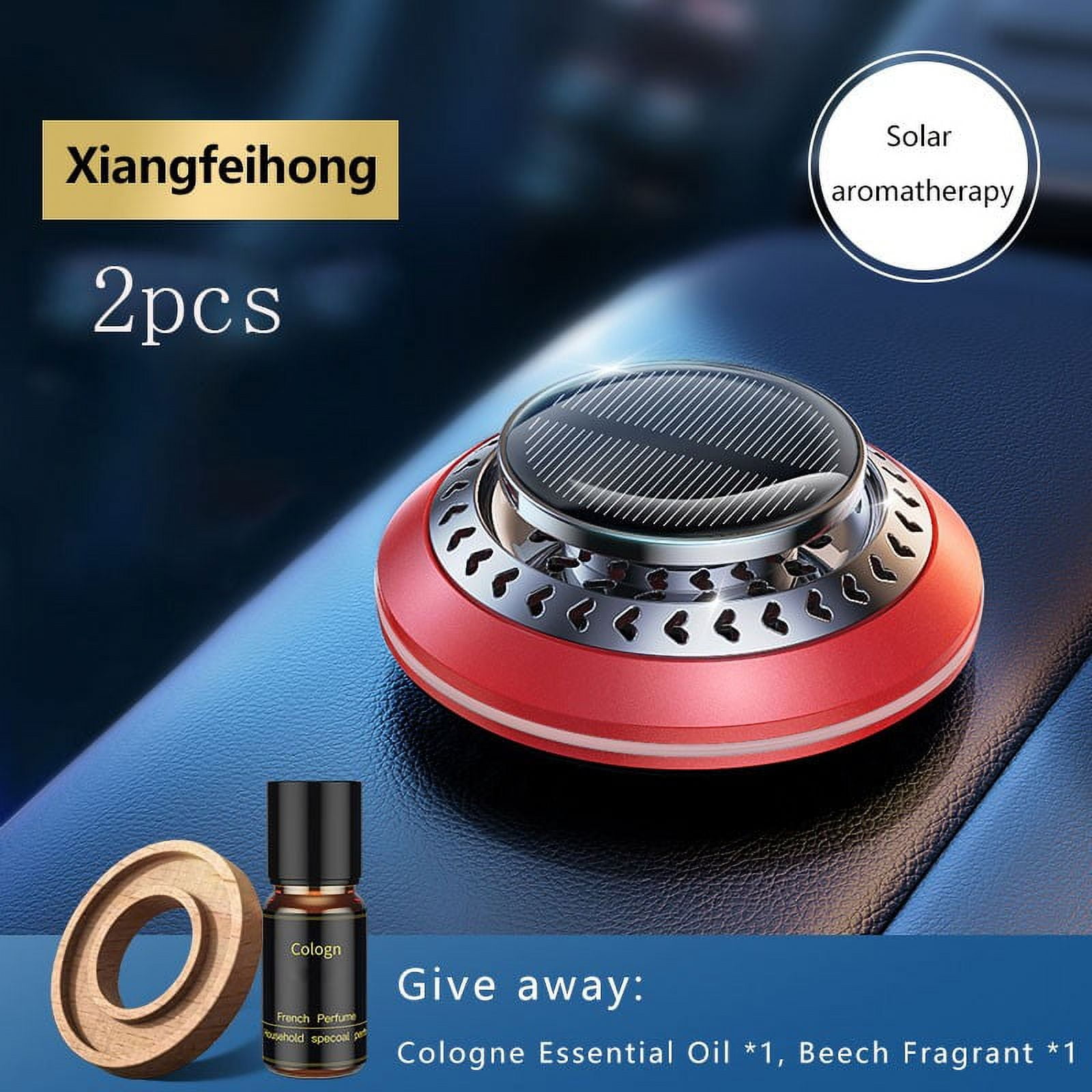 Neoyler 2pcs Solar Powered Car Aromatherapy Diffuser with Lasting ...