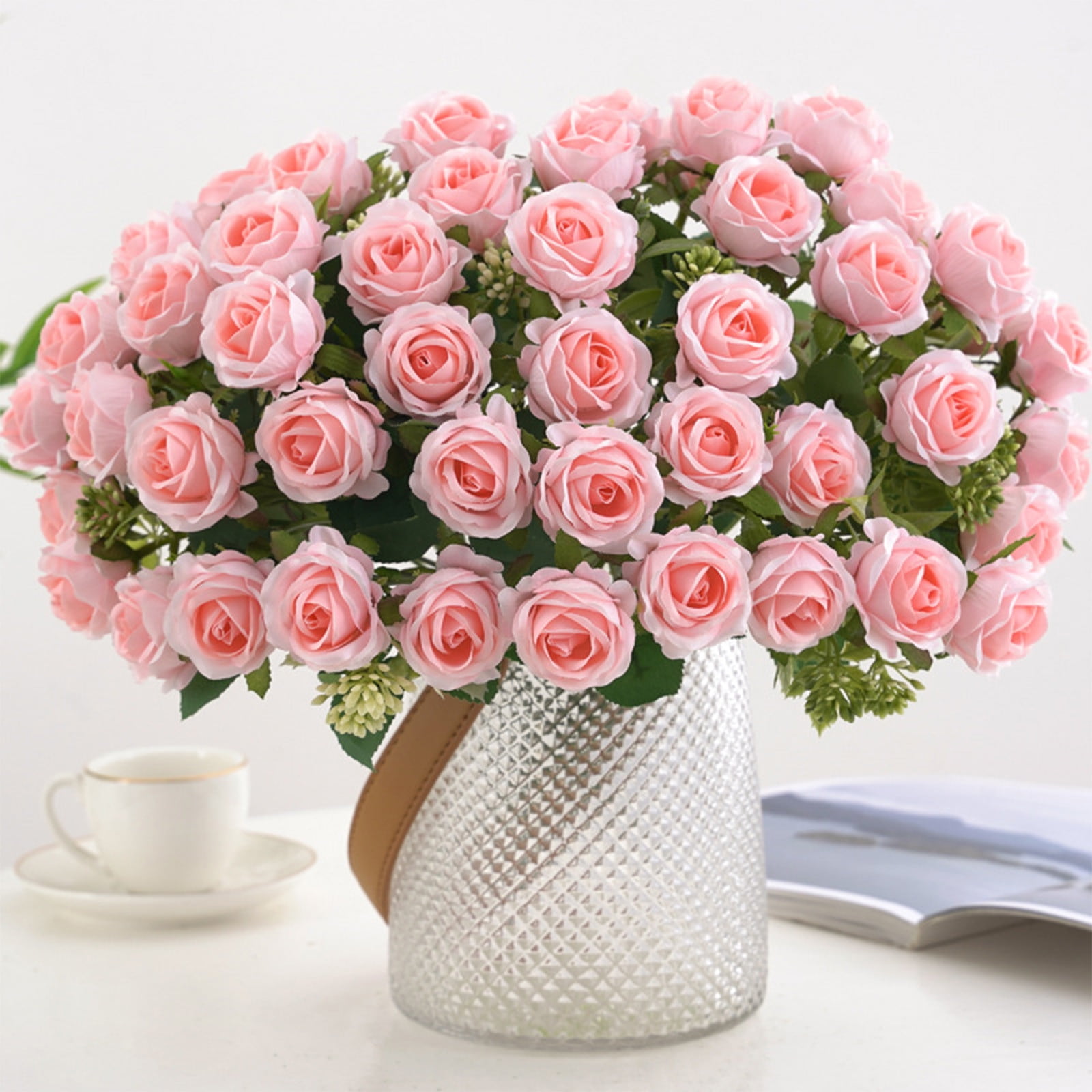 Neoyler Artificial Rose Silk Flower for Home Party Wedding Decor Eco ...