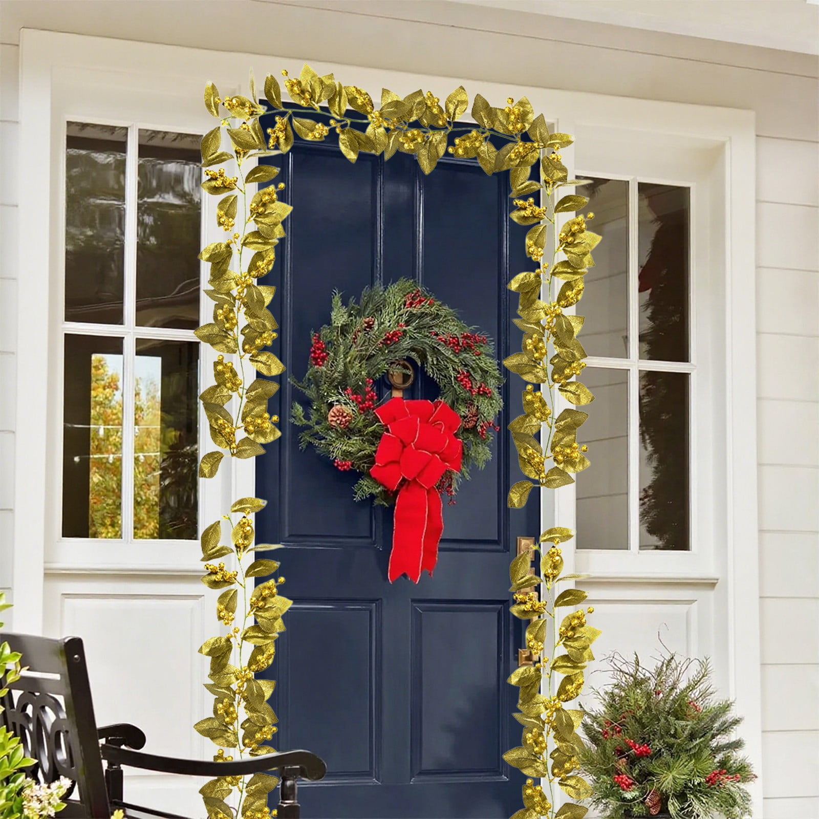 Neoyler Christmas Berry Rattan Garland for Tree and Event Decor with ...