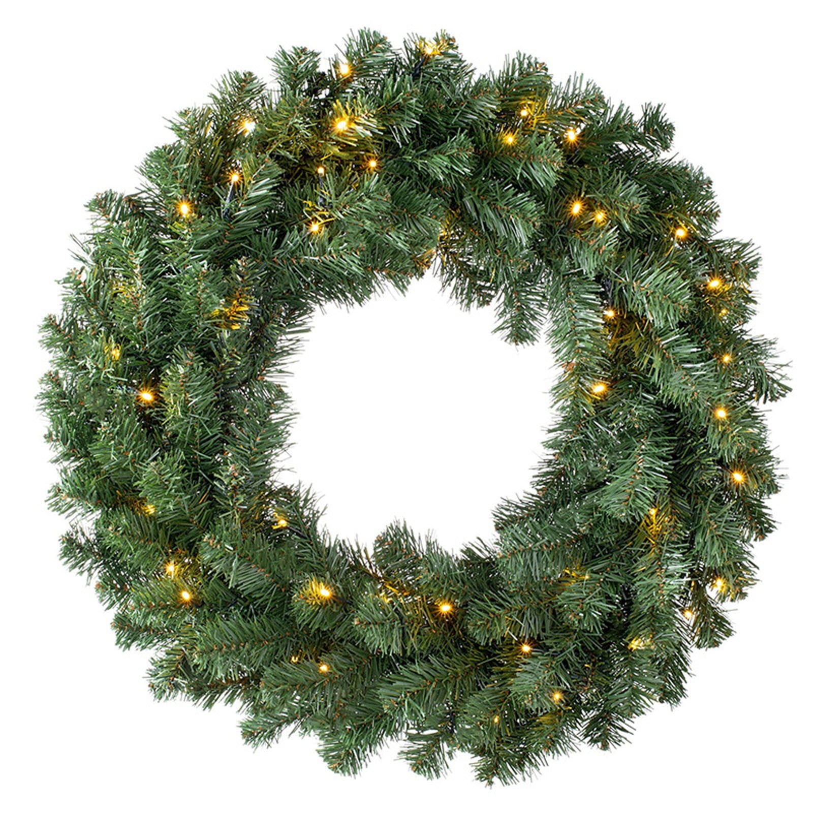 Neoyler Christmas Garland PVC Wreath Lifelike Artificial Foliage Long ...