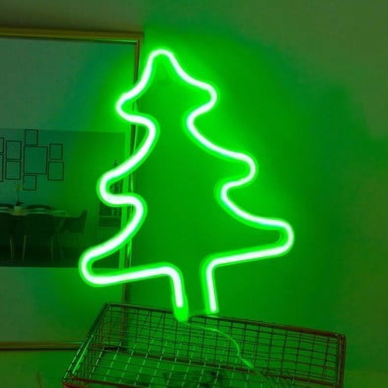 Neoyler Christmas Tree Neon Lights Indoor Outdoor Decorations with Usb Battery Power for Home ...