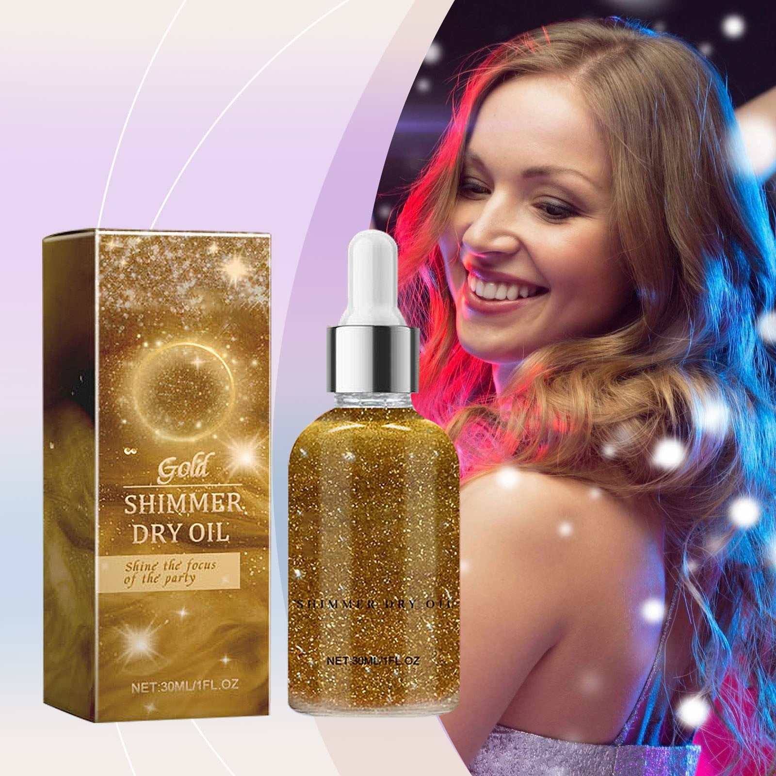 Neoyler Dewy Body and Facial Oil 1 fl oz for Festivals Clubs Parties Raves Masquerades Long ...