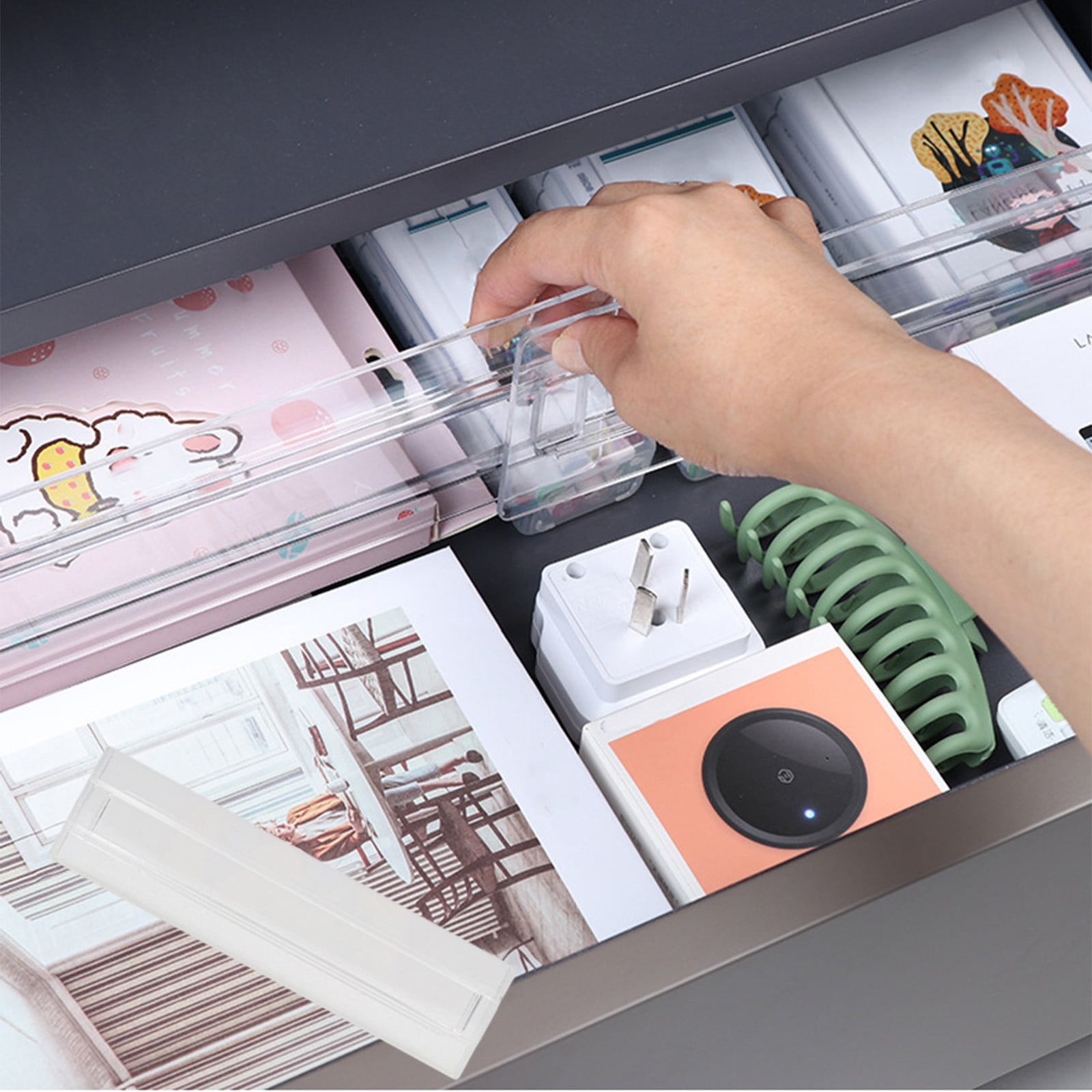 Neoyler Expandable Plastic Drawer Organizer Adjustable Divider for Home ...