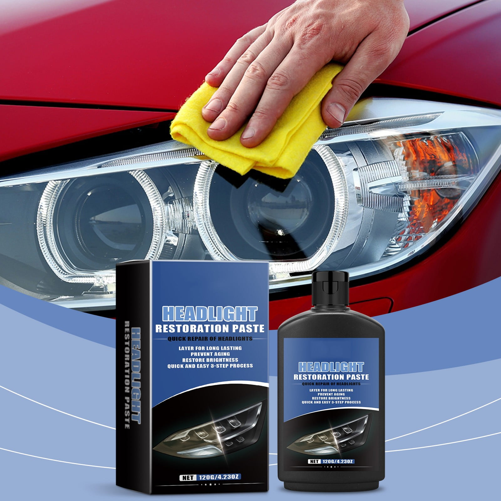 Neoyler Headlight Restoration Cleaning Paste for Enhanced Brightness ...