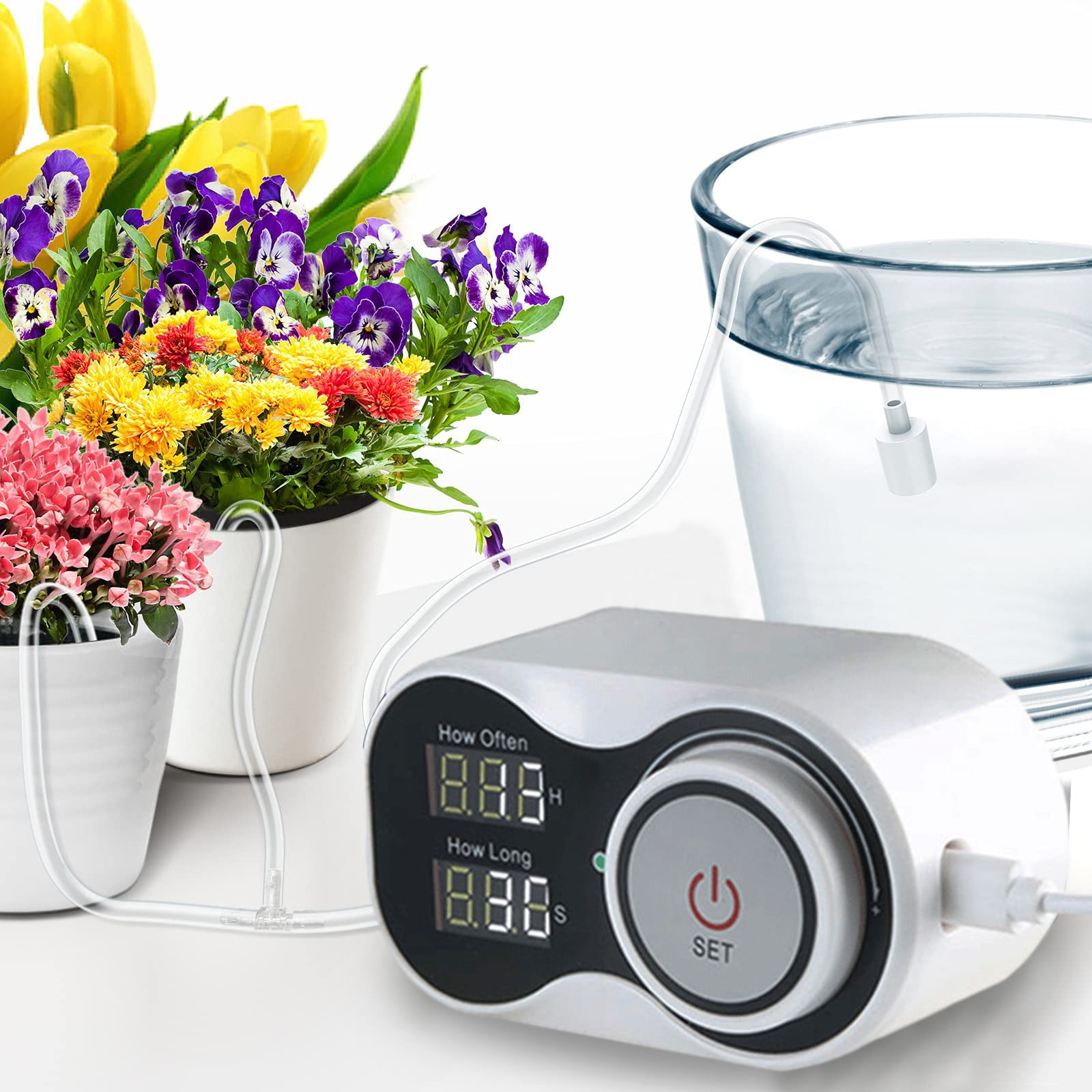 Neoyler Intelligent Digital Display Automatic Flower Watering System ...