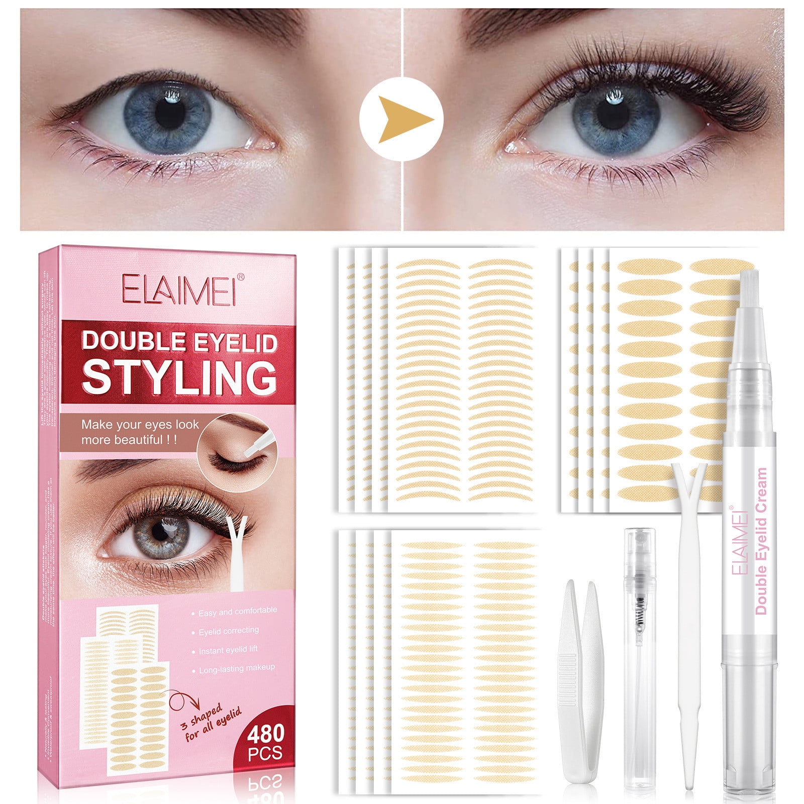 Neoyler Invisible Eyelid Lifter Strips Kit for Hooded Droopy Uneven ...