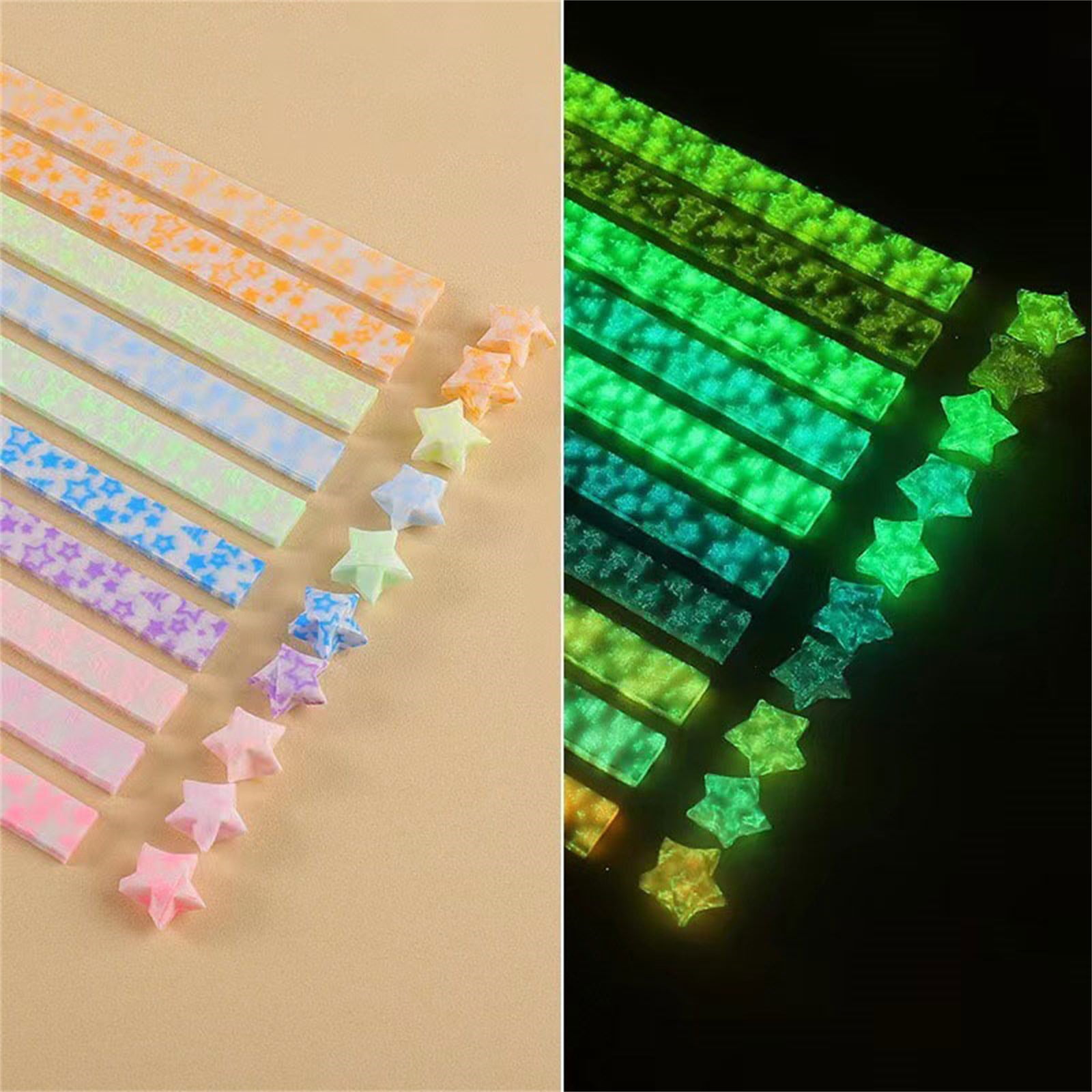 Neoyler Luminous DIY Paper Strips for Crafts 210 Sheets Easy Fold Star ...