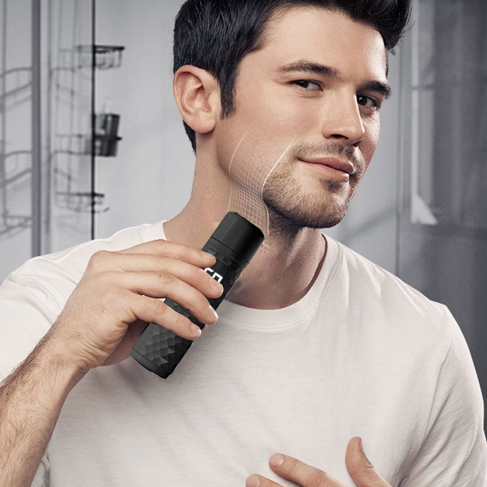 Neoyler Men's Rechargeable Digital Display Portable Shaver with Two ...