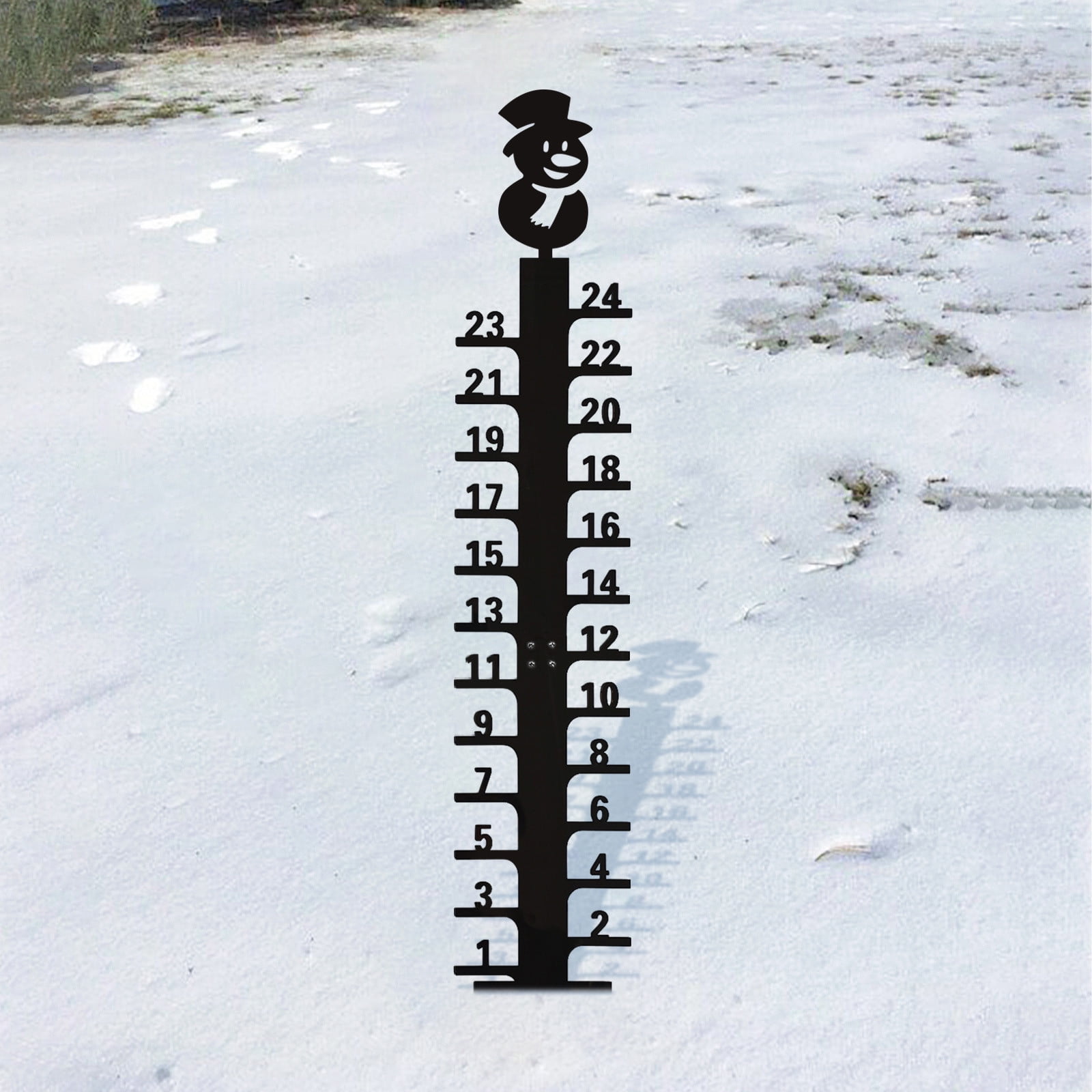 Neoyler Metal Snow Ruler with Garden Decorative Snowflake Design for ...