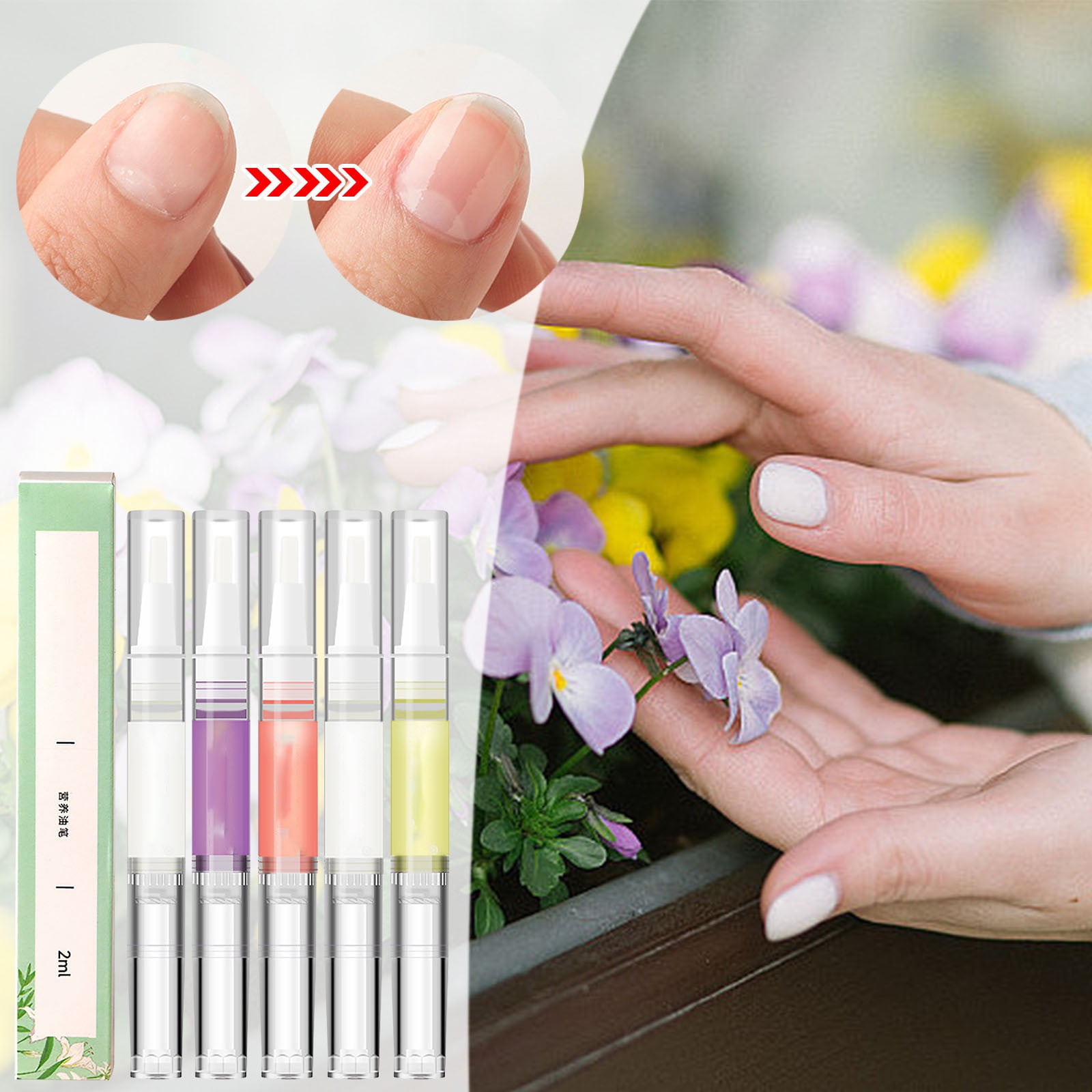 Neoyler Nail Care Oil Pen 0.1fl oz with Aloe for Cracked and Brittle ...