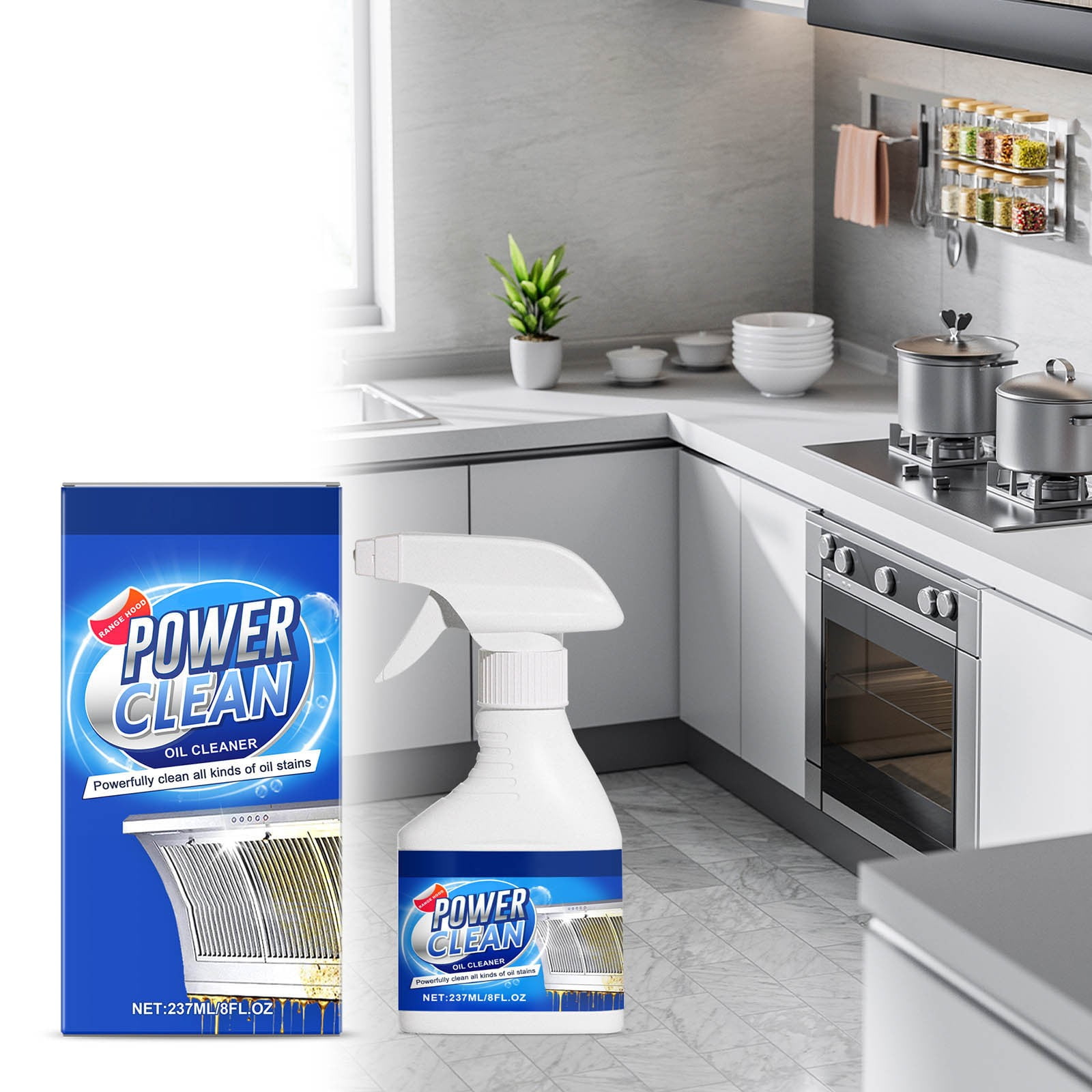 Neoyler Powerful Kitchen Oil Cleaner Spray for Stubborn Grease Oil ...