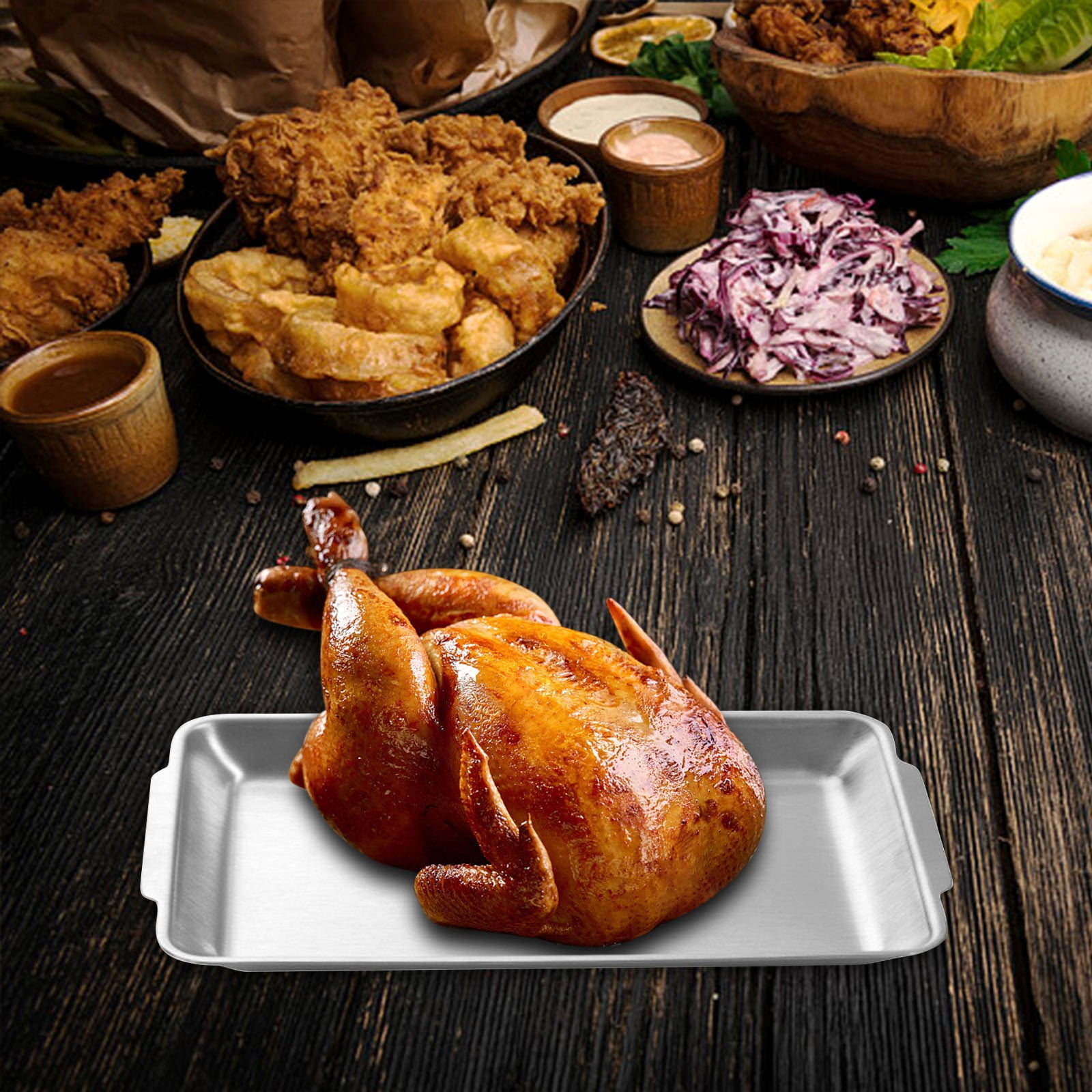 Neoyler Premium Stainless Steel Food Grade Tray for Outdoor and Indoor ...