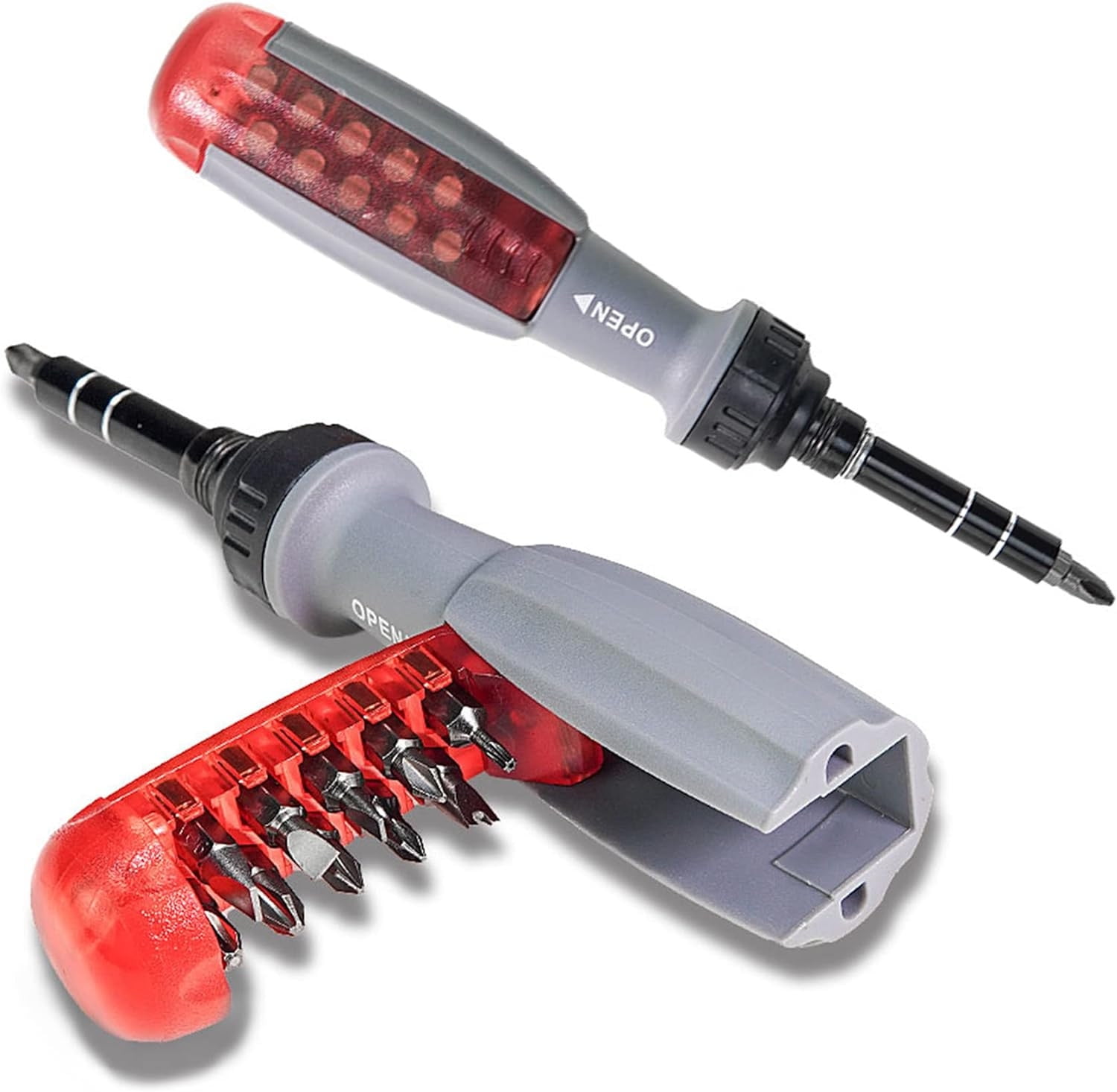 Neoyler Ratcheting Screwdriver 10 in 1 Multi Bit Set with Magnetic ...